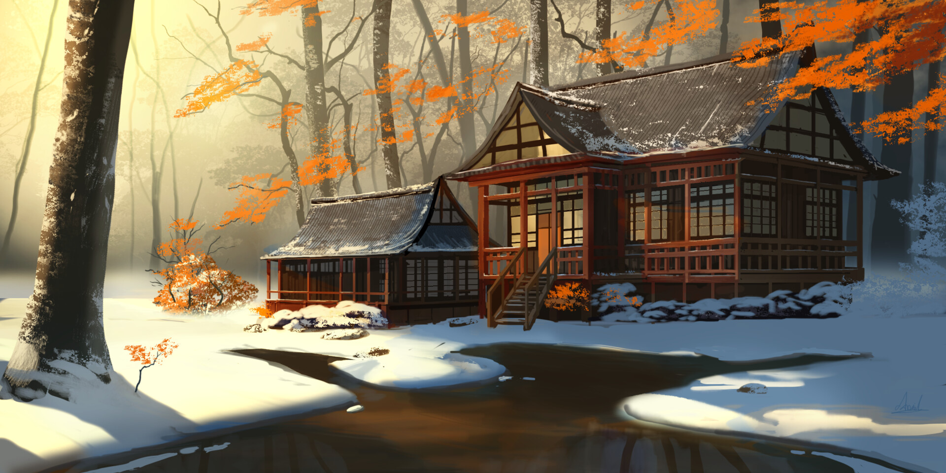 ArtStation - winter morning