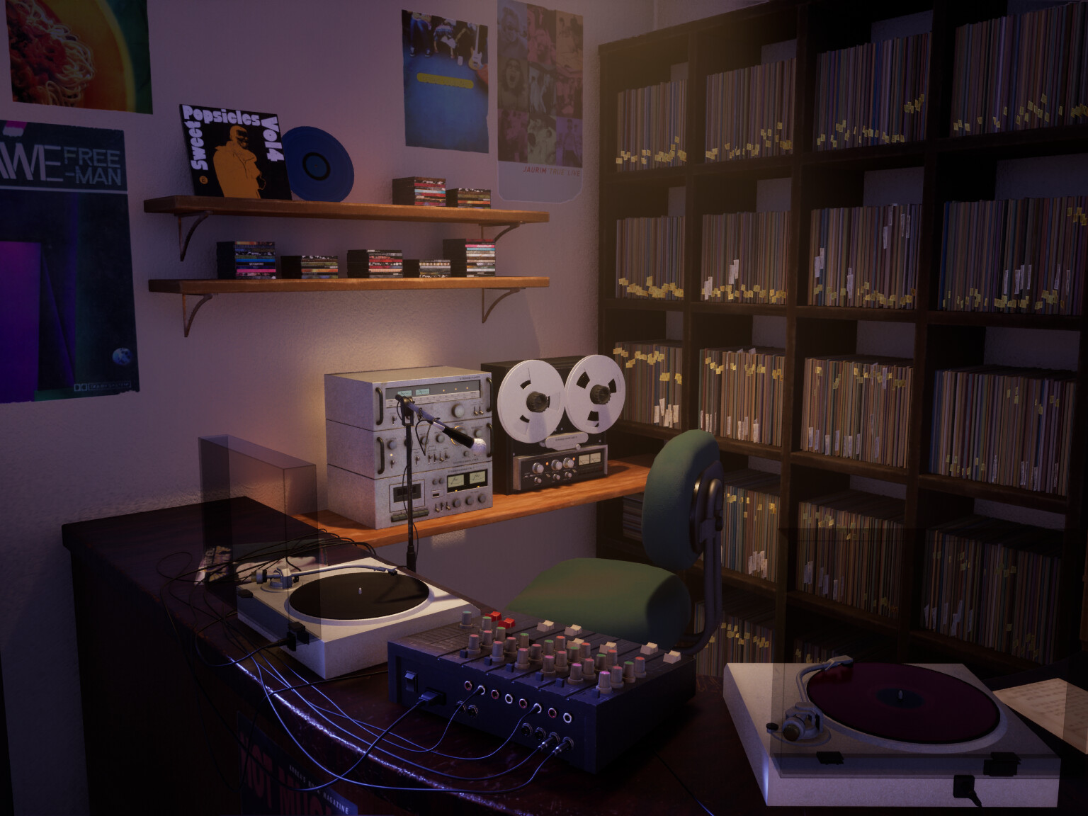 Wonji Kim - Vinyl Cafe Diorama