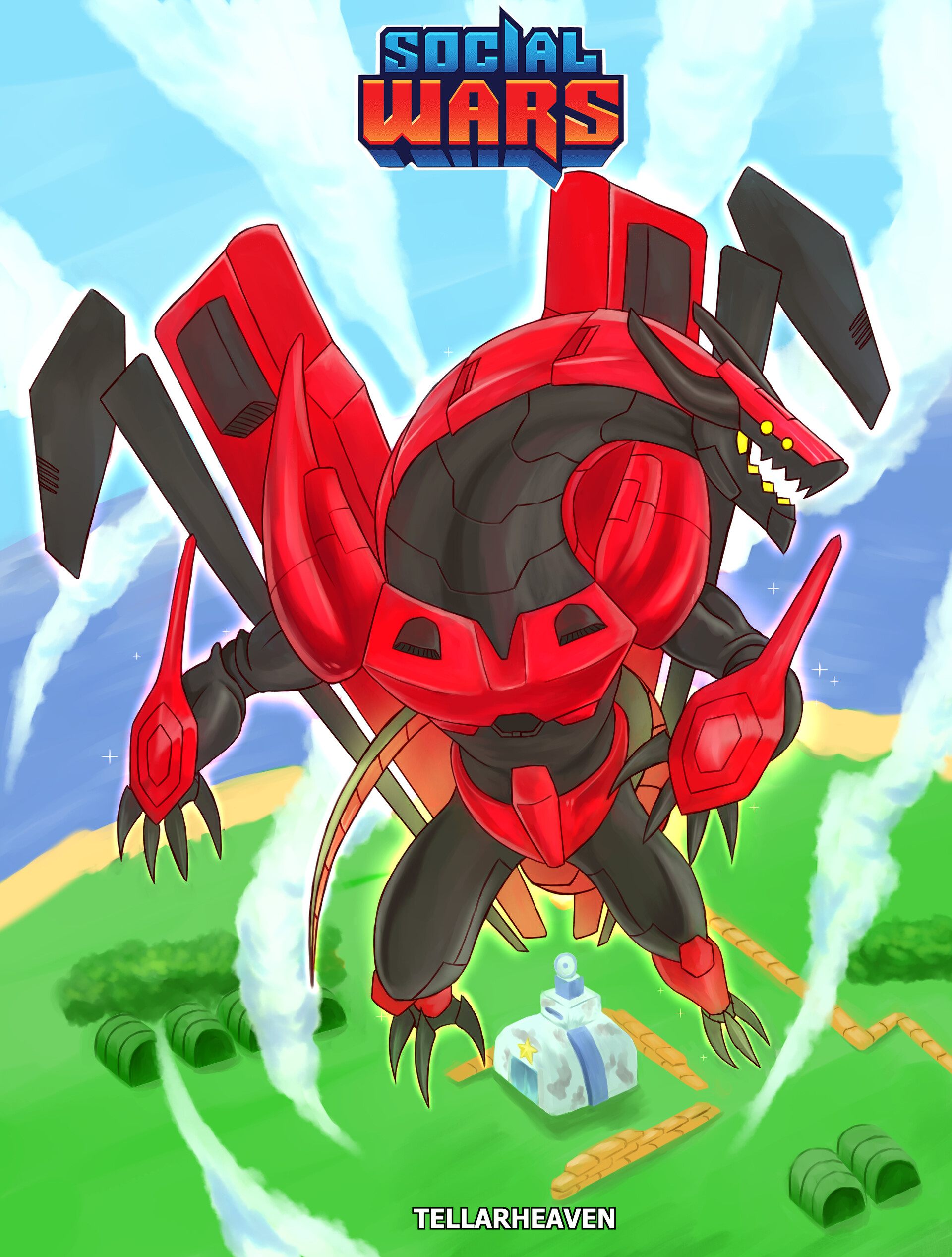 ArtStation - Red Mercury Dragon(Social Wars)