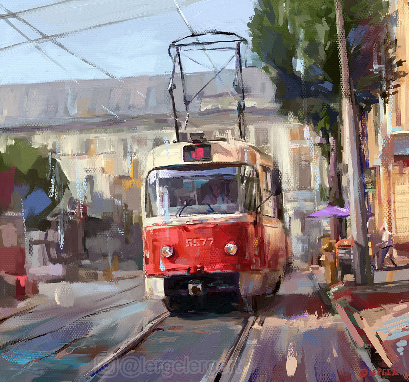 ArtStation - Tram on Podil