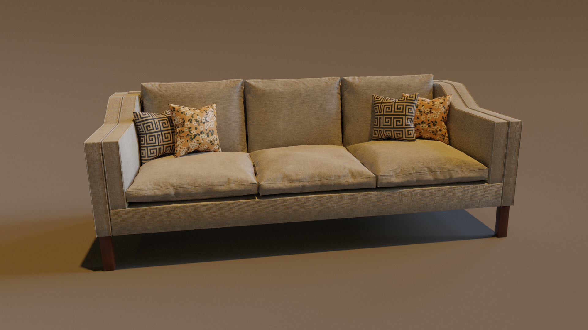 ArtStation - modern couch sofa 3-seats 3d-model