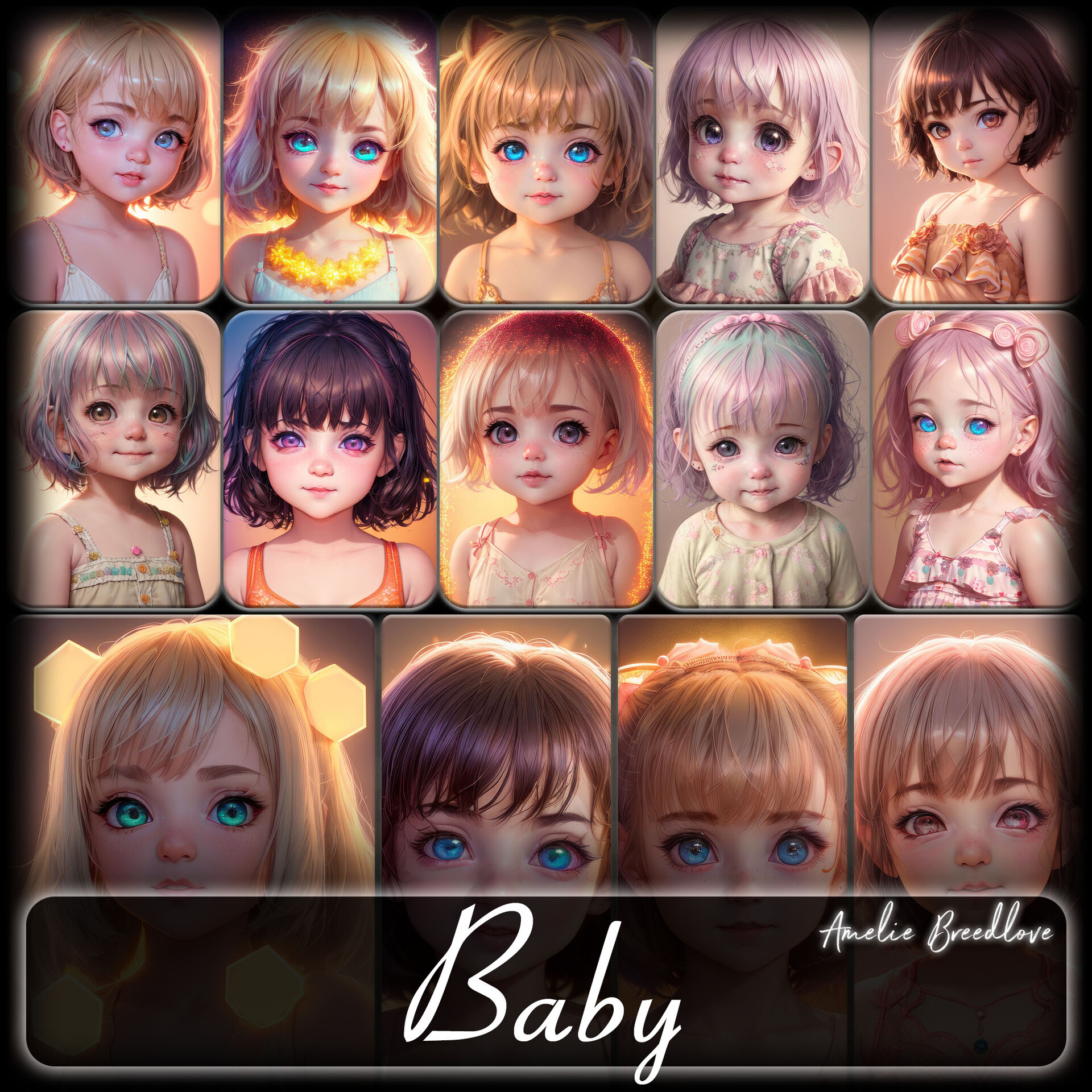 Amelie Breedlove - 560 Cute Baby - Boy and Girl Reference Pack | 4K | v.1