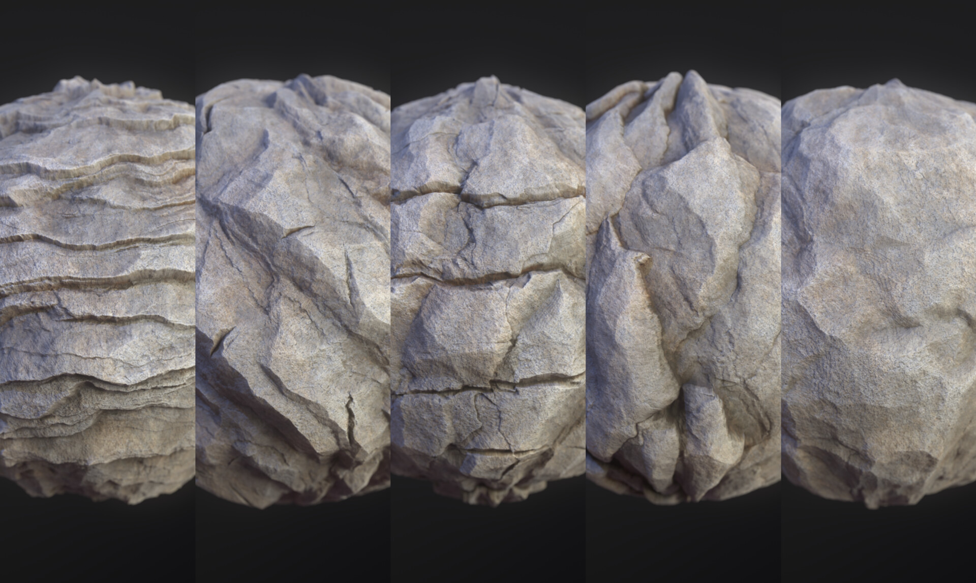 ArtStation - Rock material study