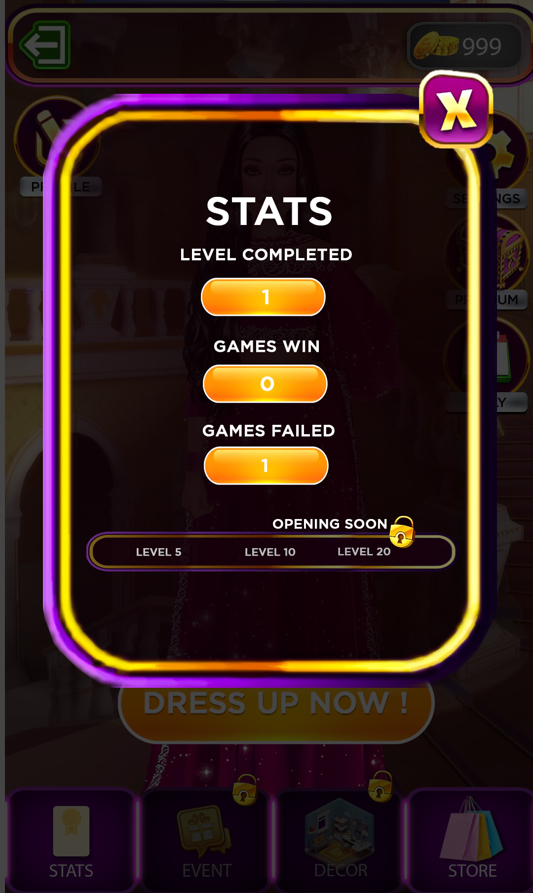 Wara Fatima - UI Design for a 2D Dress Up Game, ( Indian Fashion Game )