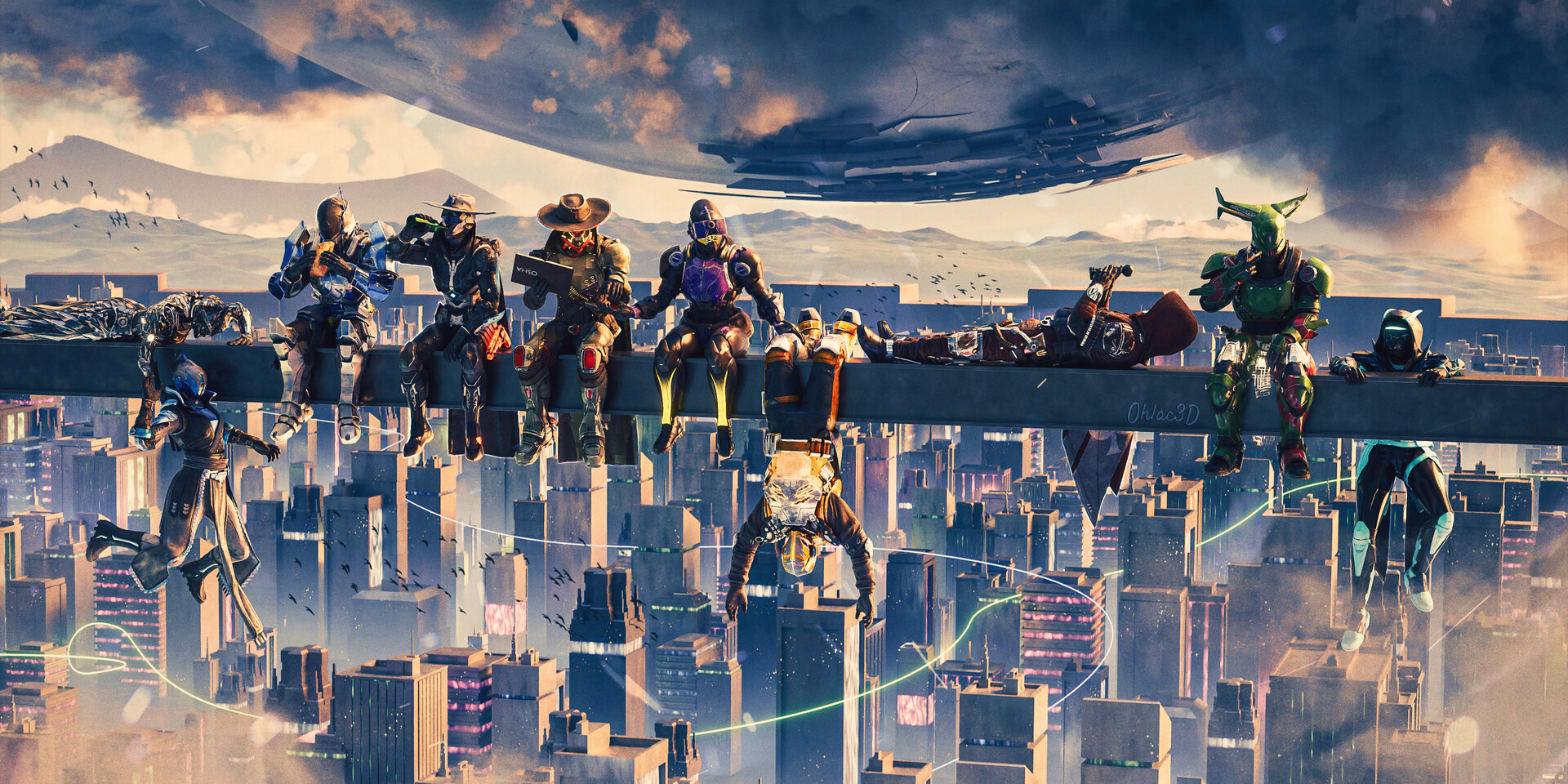 ArtStation - Clan Meeting atop a Skyscraper