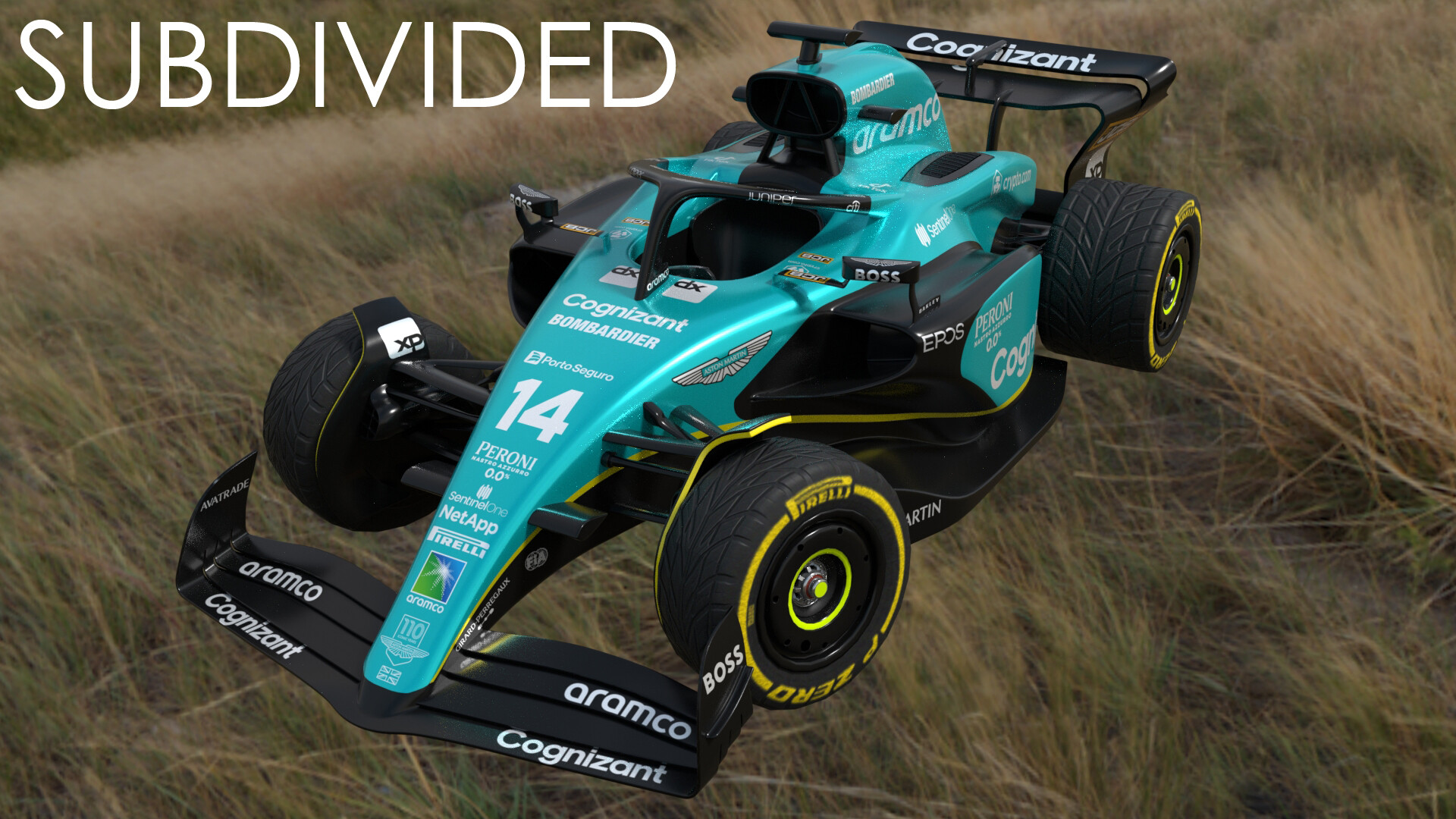 ArtStation - Cartoon Rigged Aston Martin AMR23 3D Model