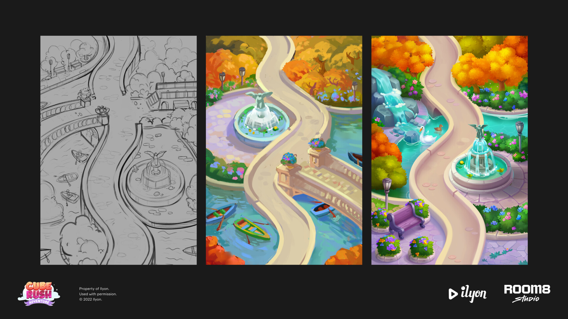 Room 8 Studio - Portfolio - Stylized 2D Art (Cube Rush)