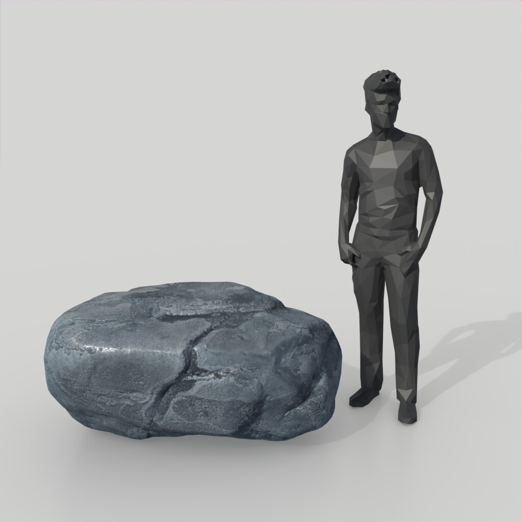 3D Models by 3D Landscape - Low poly Simple Boulder Rock 230420
