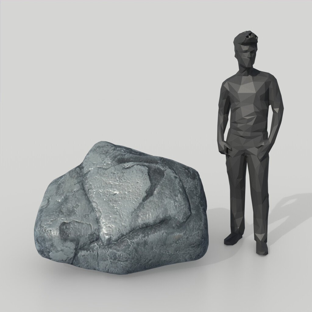 3D Models by 3D Landscape - Low poly Simple Boulder Rock 230420