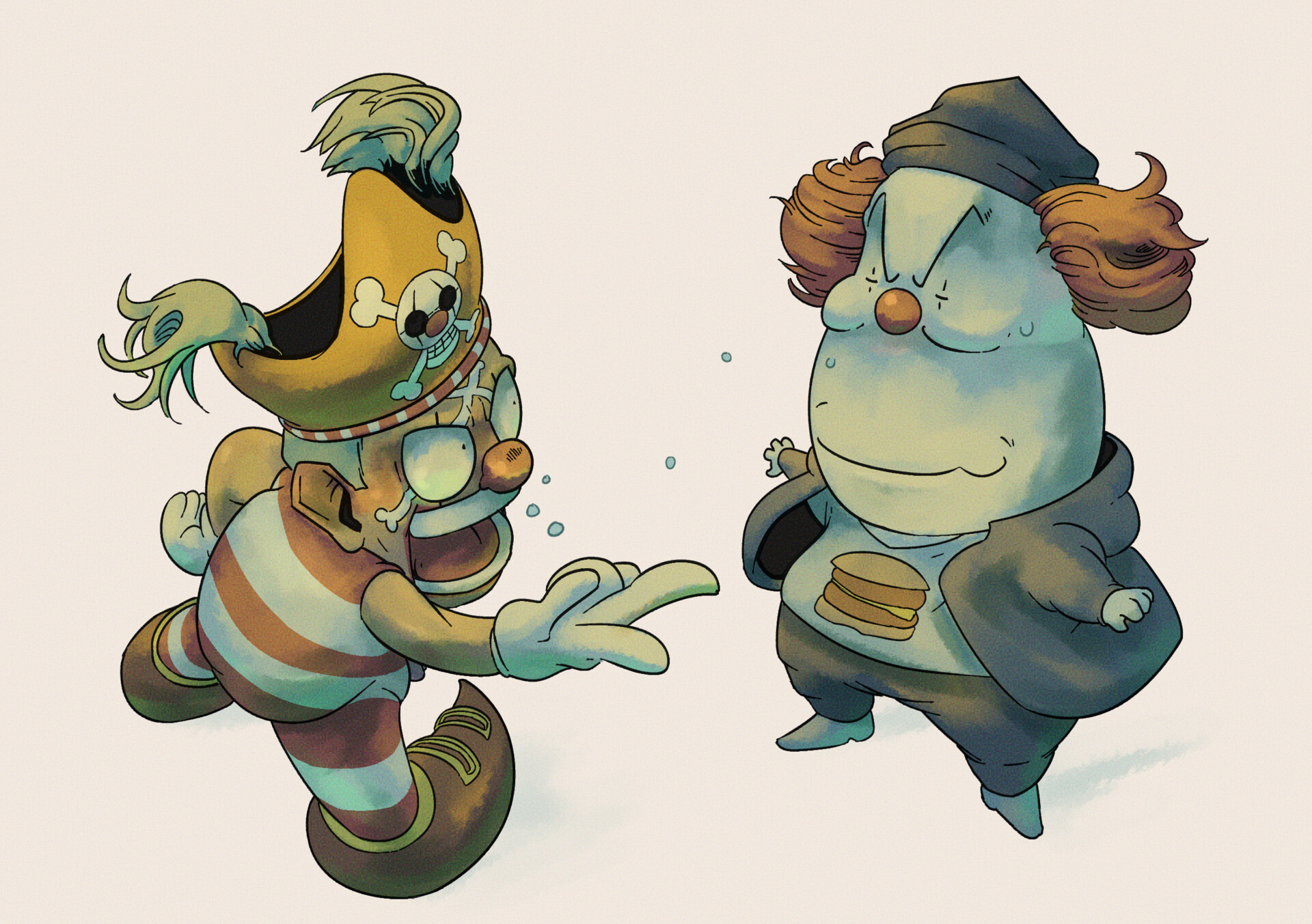 ArtStation - Buggy and Steve, One Piece and Bigtopbuger