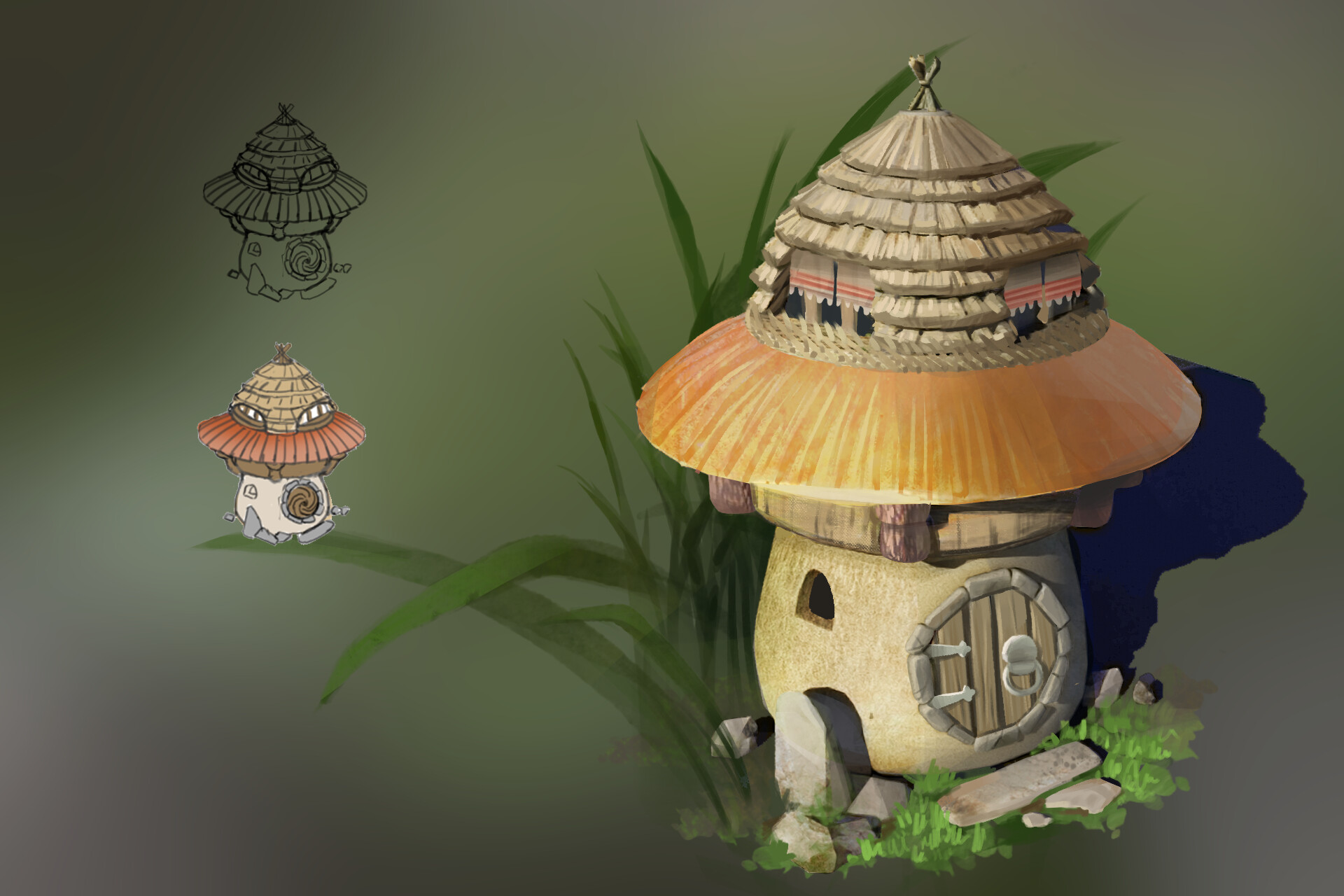 ArtStation - Mushroom houses