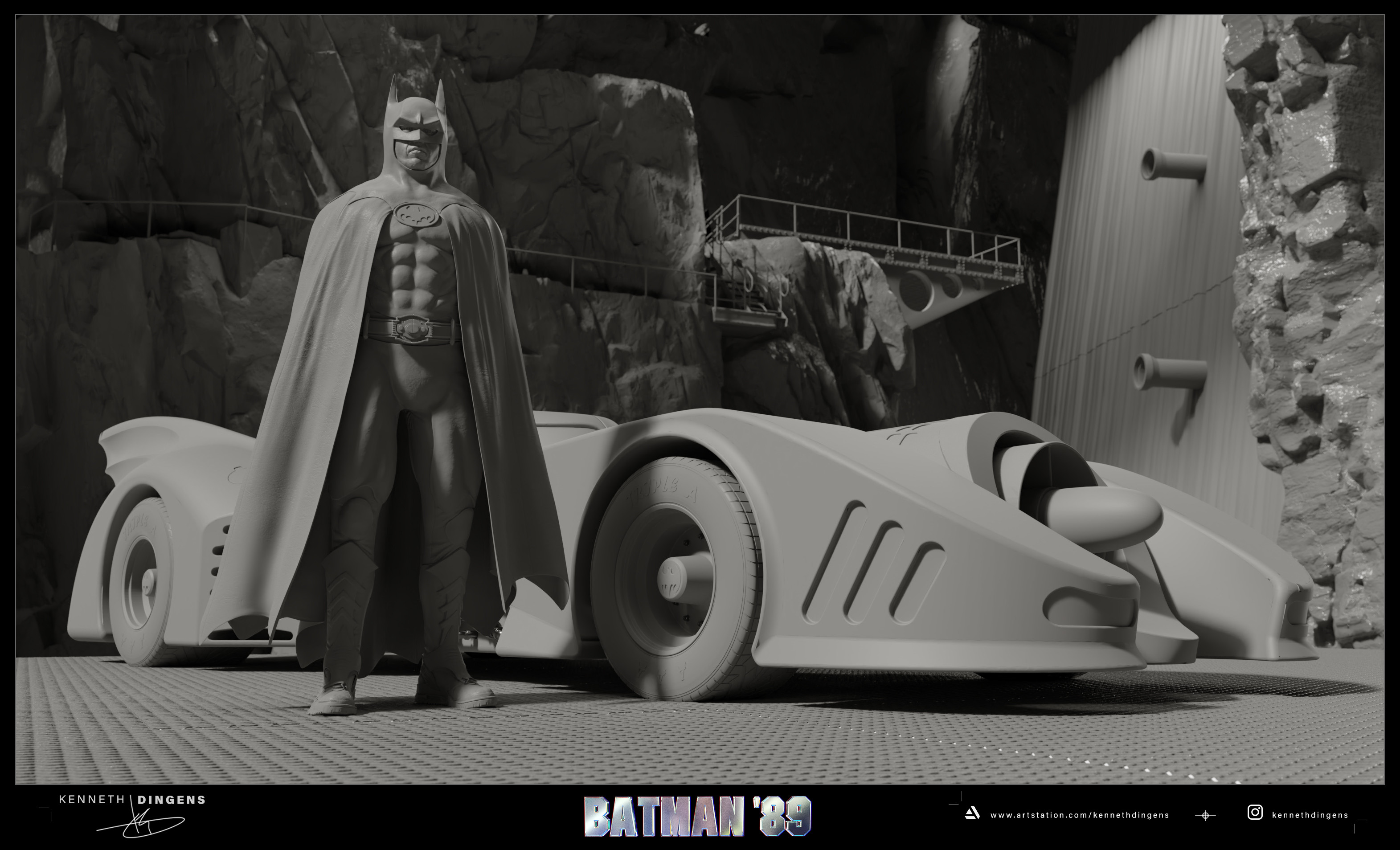 Kenneth Dingens - Batman '89 digital sculpture