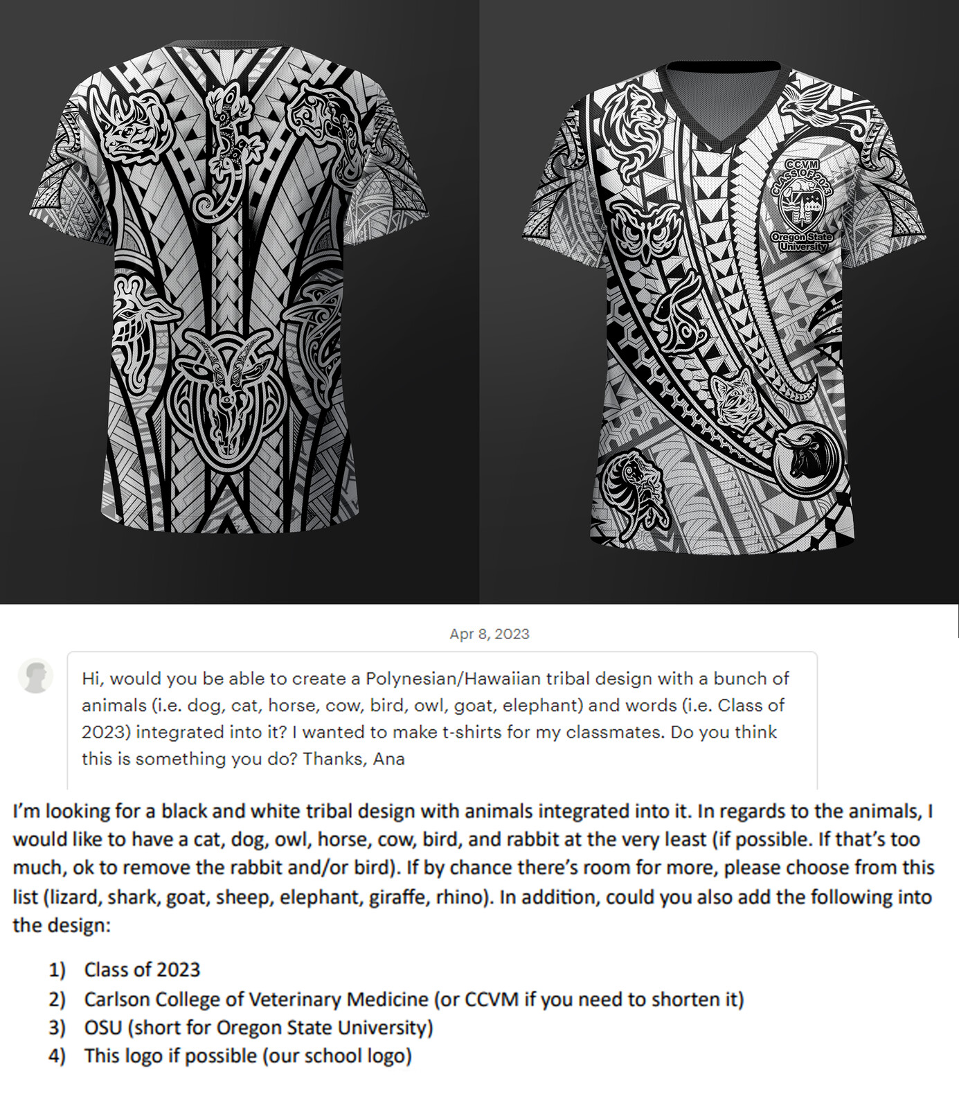 Brix Ink Tattoo - Polynesian/Hawaiian Tribal Custom T-Shirt Design with ...