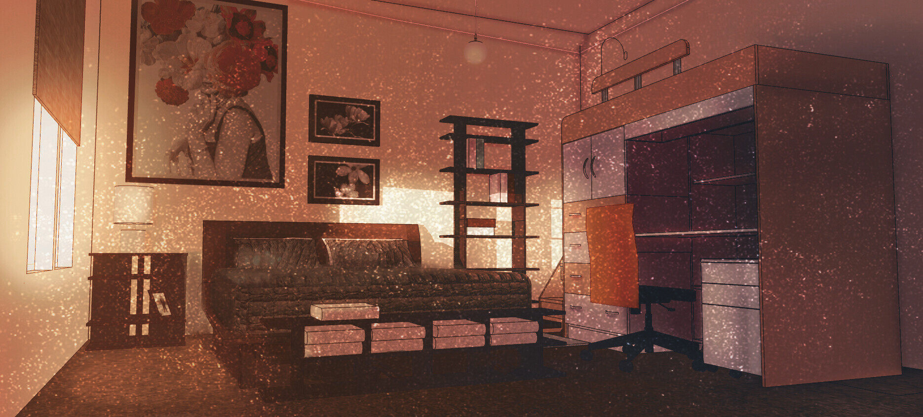 ArtStation - Bedroom Background