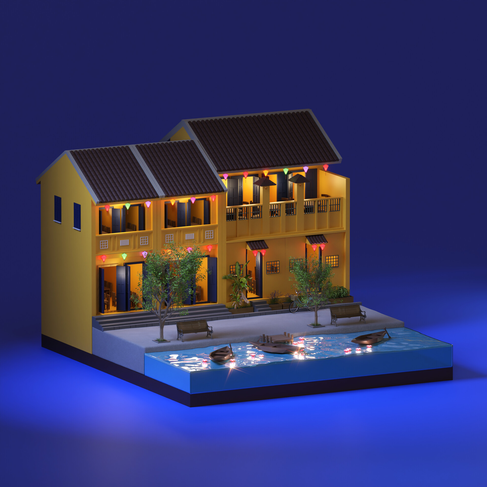 ArtStation - A Corner of Hoi An City (Faifo), Vietnam