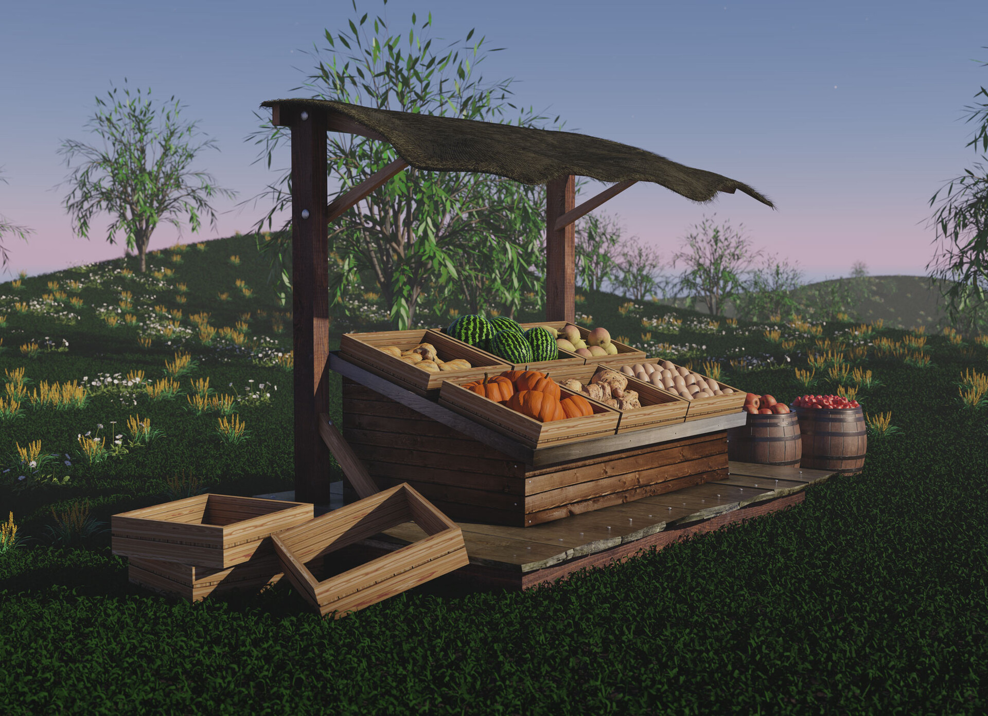 ArtStation - Hay Day inspired Road Side Shop