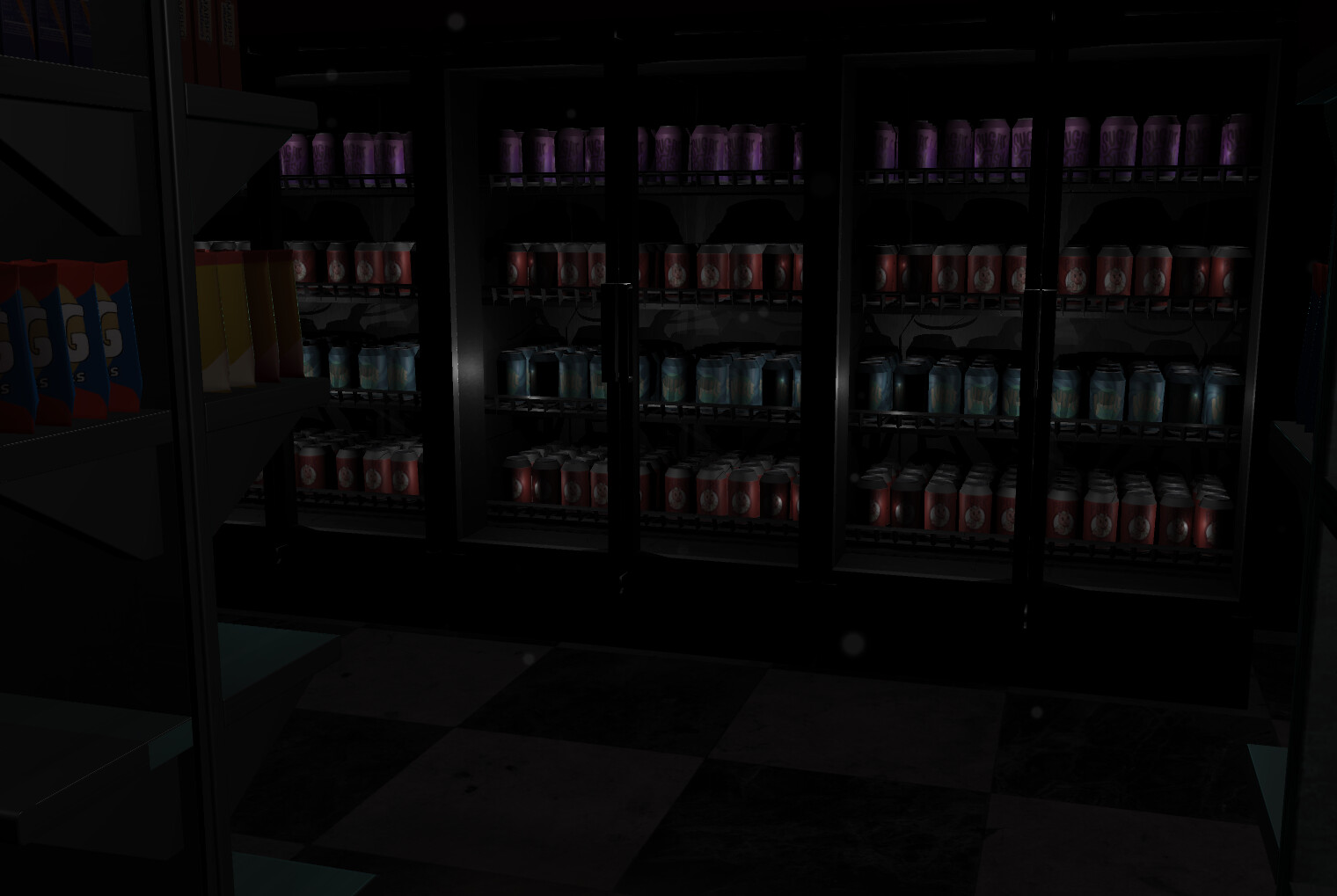 ArtStation - WIP: Last Stop Diner: Drinks fridge lighting (Int, Night ...