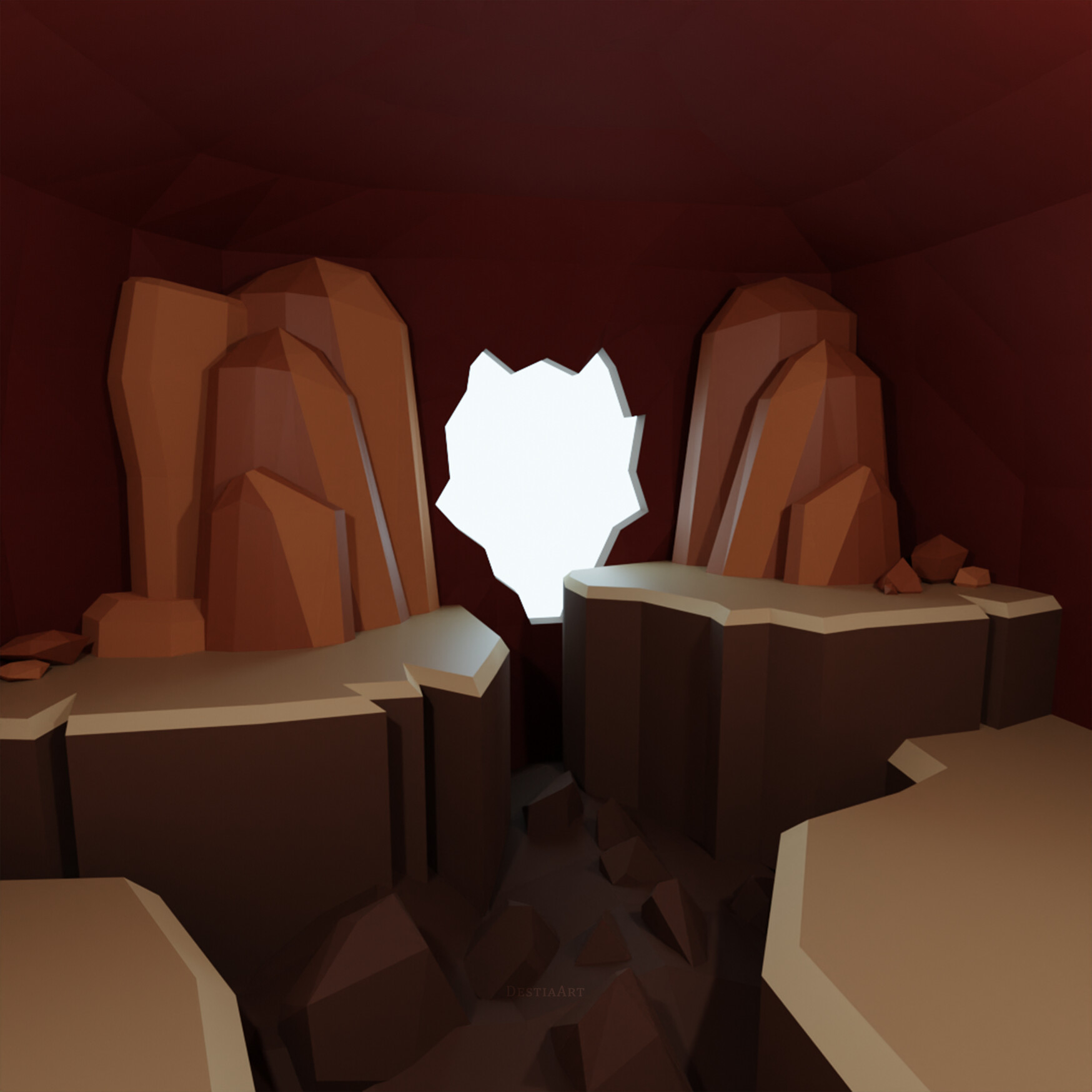 ArtStation - 3D Cave Interior