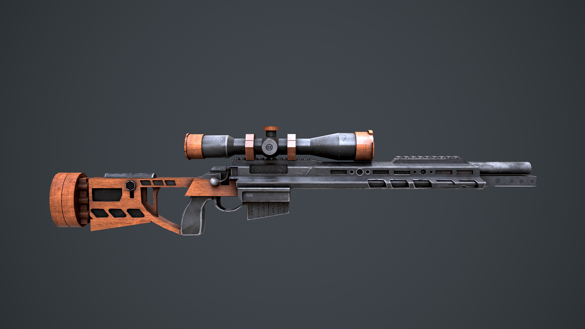 ArtStation - Modified Assault Sniper Gun || Modelling