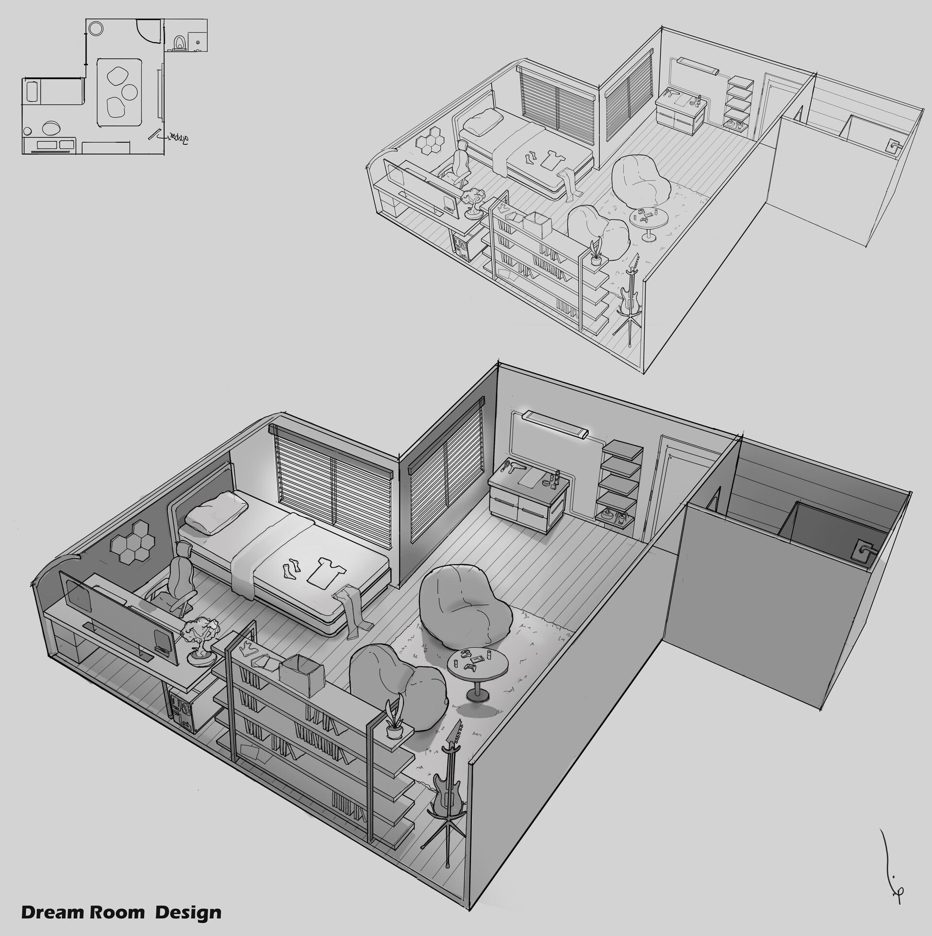 ArtStation - Dream Bedroom Design