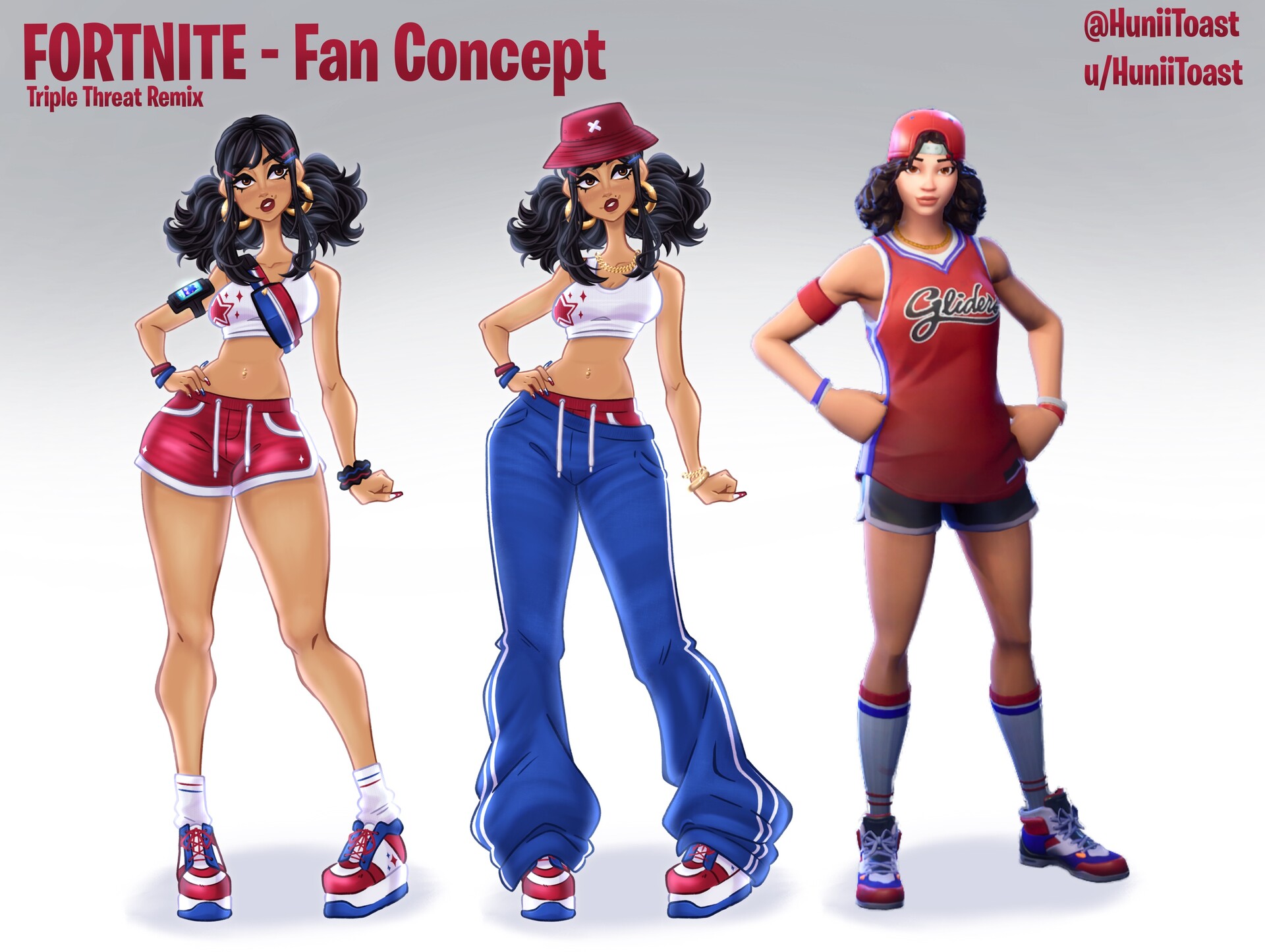 Artstation Fortnite Fan Concept Triple Threat Remix