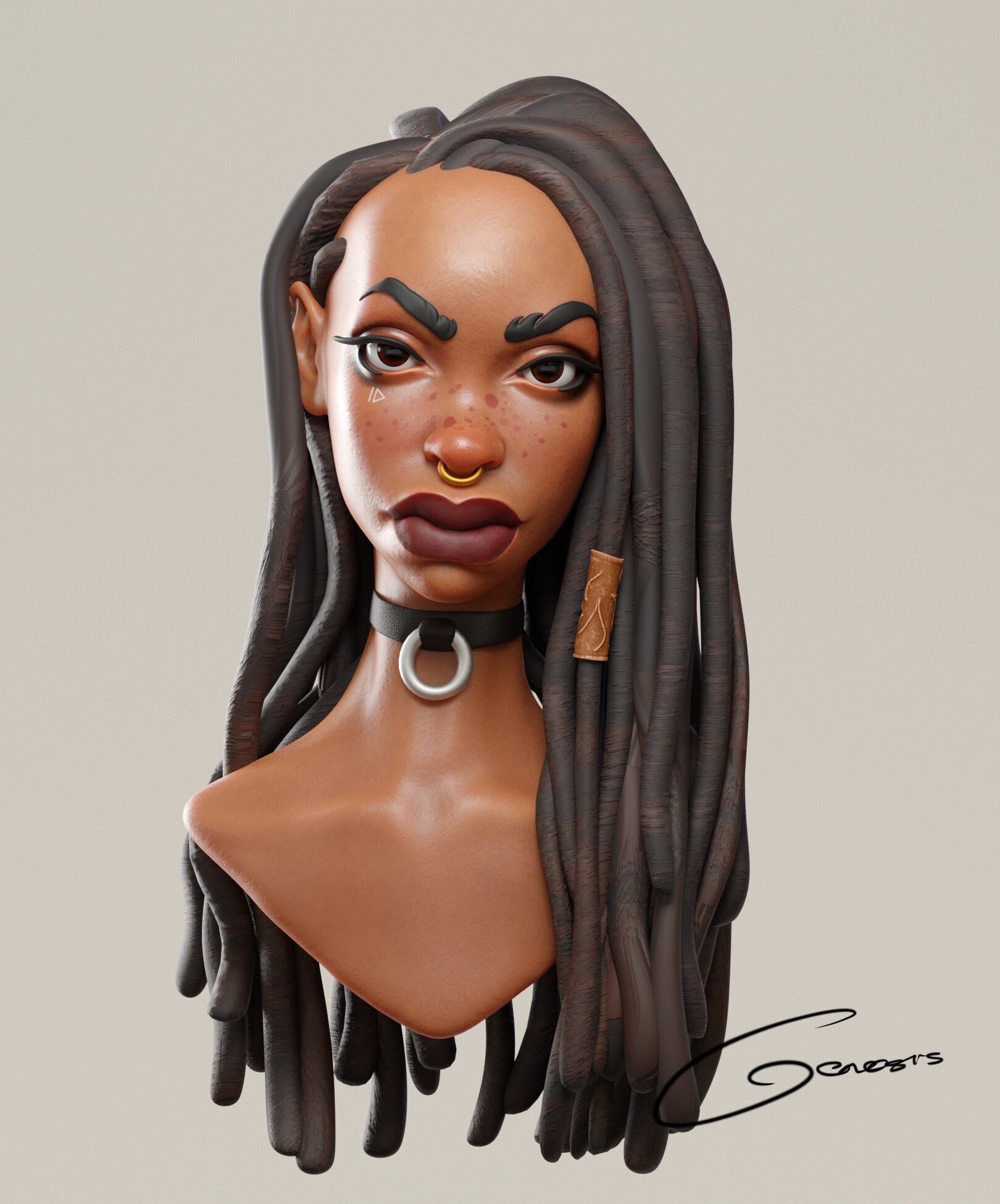 ArtStation - Girl With Dreads
