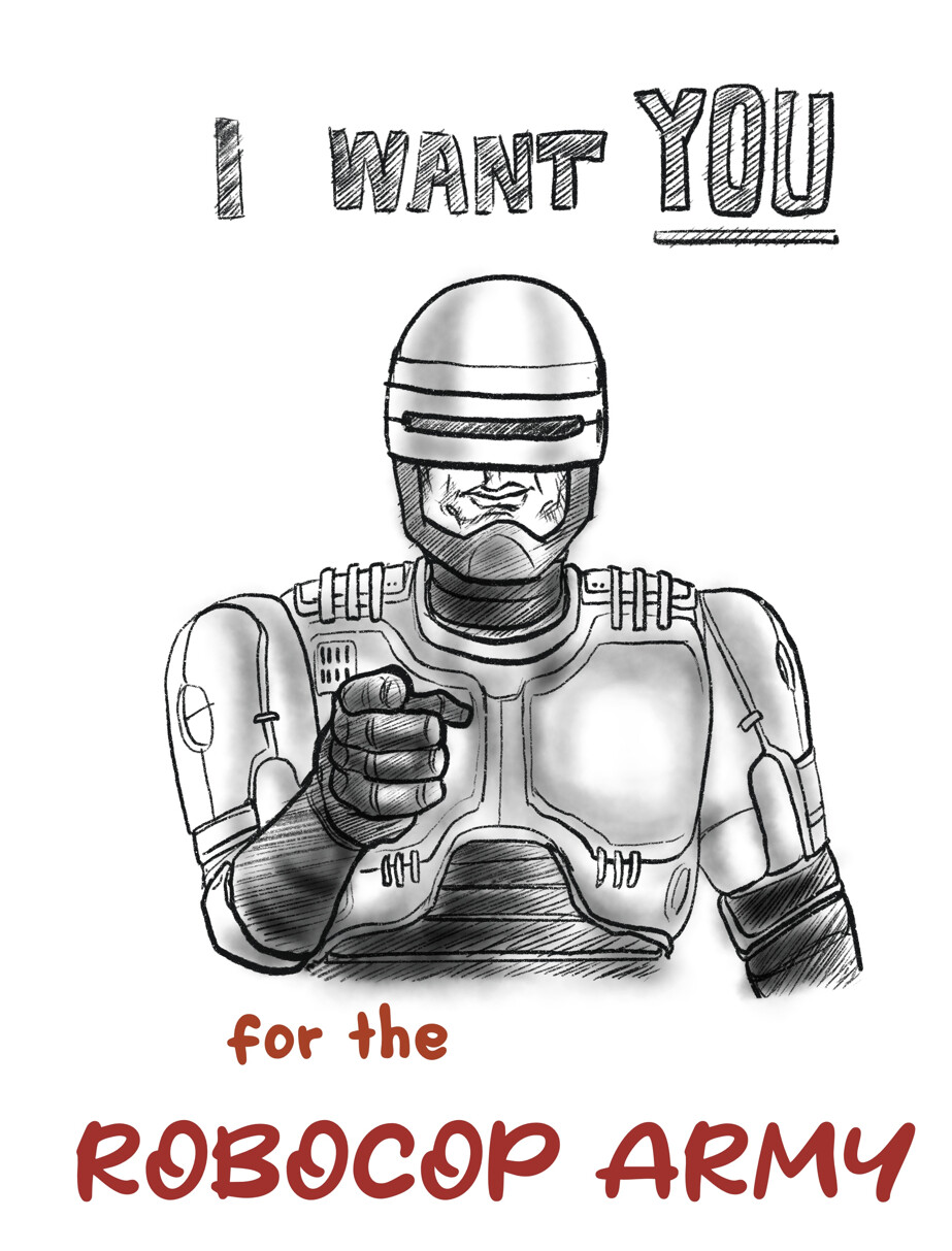 ArtStation - Weekly Fan Art Drawing: Robocop recruiting!