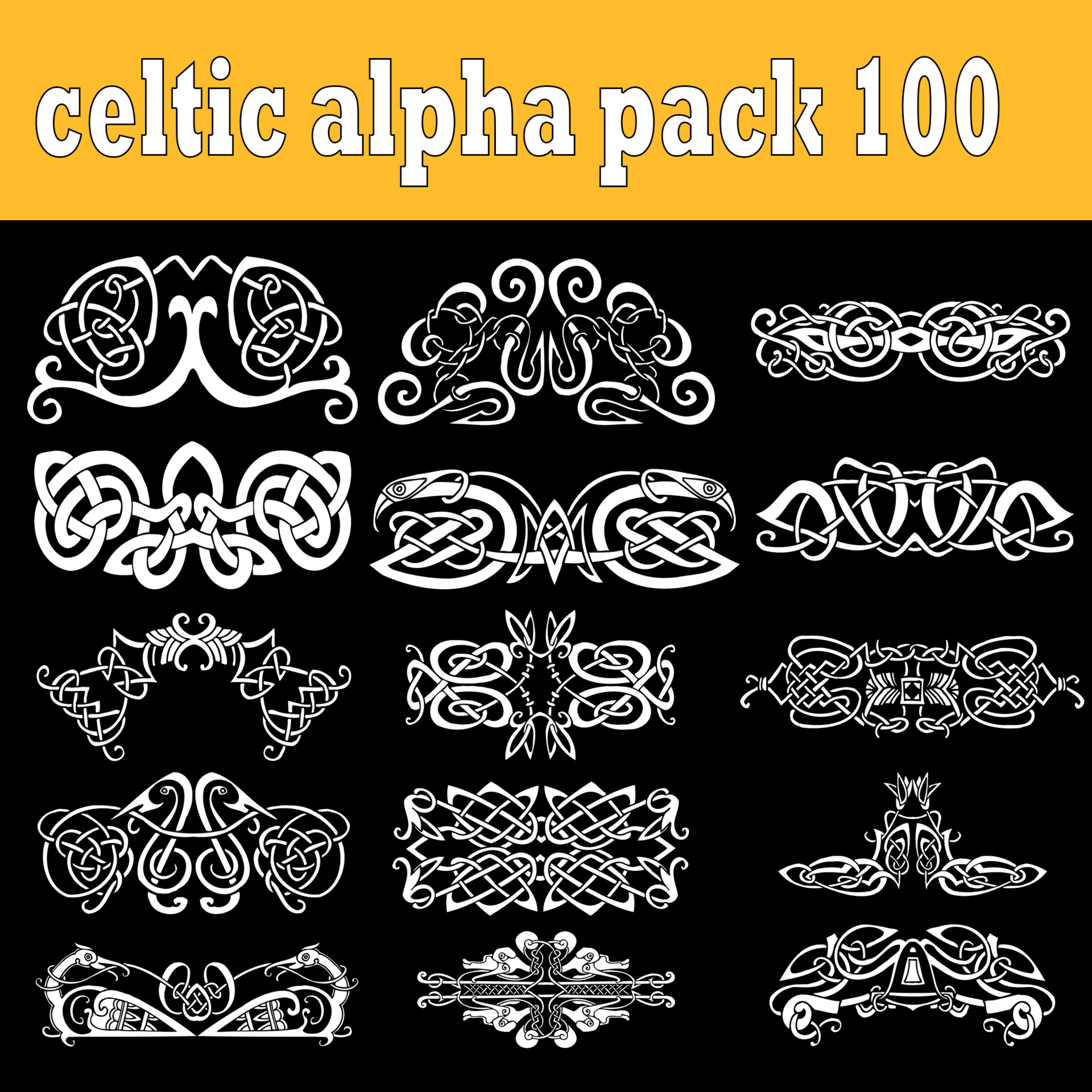 Kawuru - Celtic viking ornaments alpha pack 100