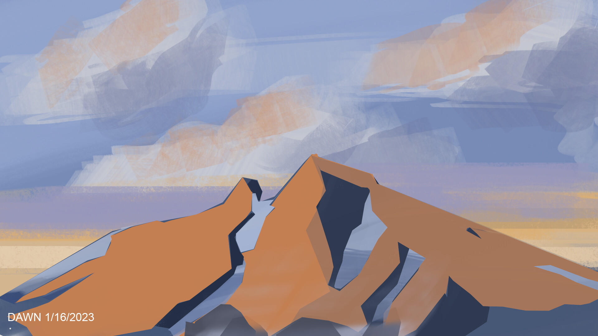 ArtStation - Mountain study