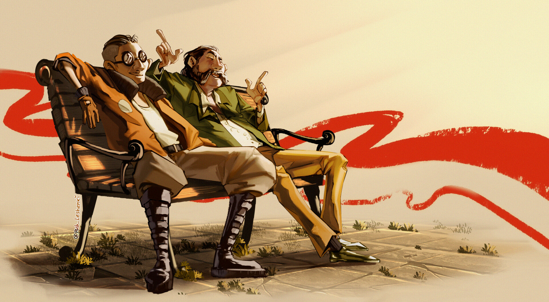 ArtStation - Kim and Harry | DISCO ELYSIUM