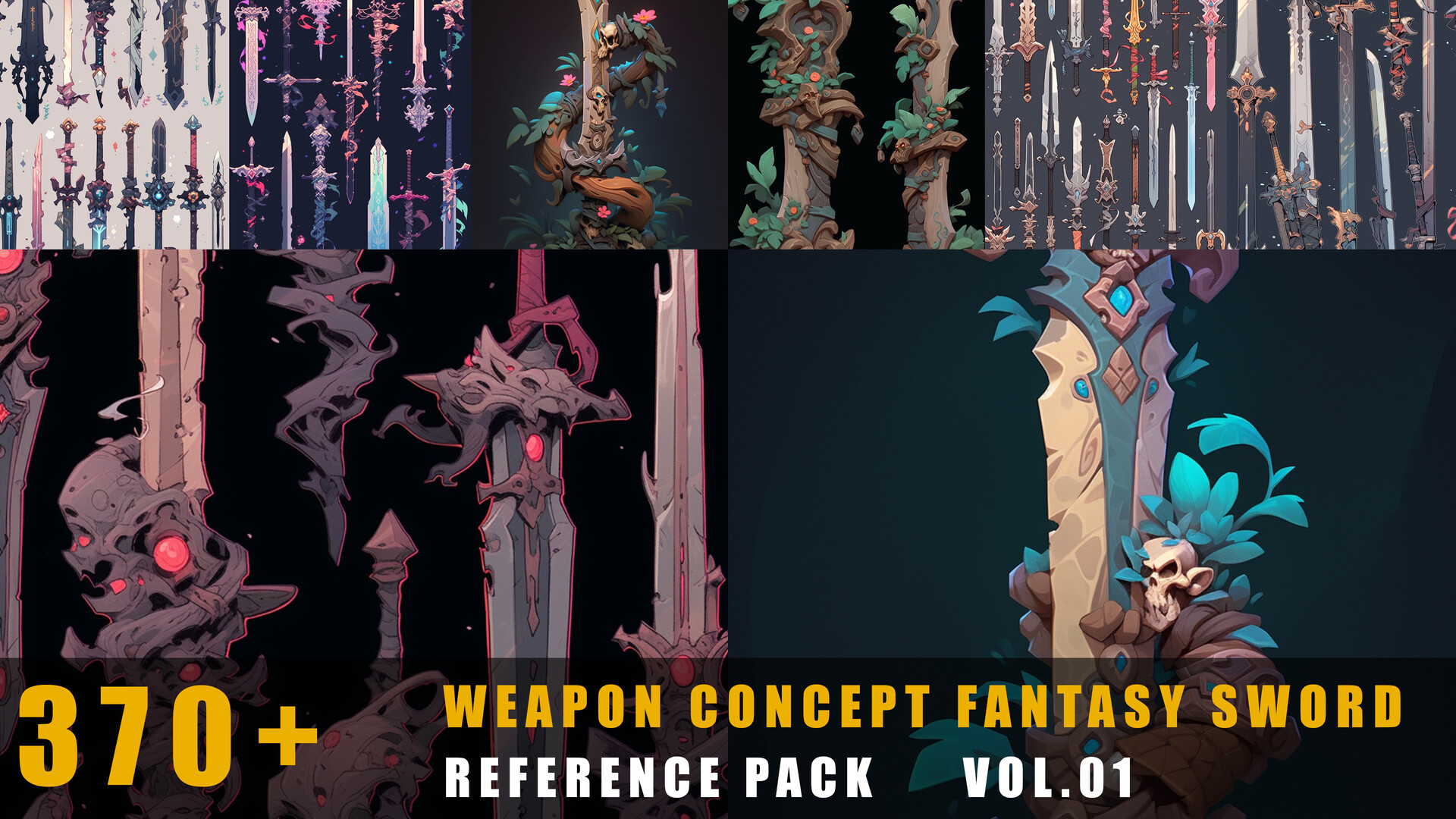 WaterLaw's Studio - 370+ Weapon Concept Fantasy Sword - References Pack ...