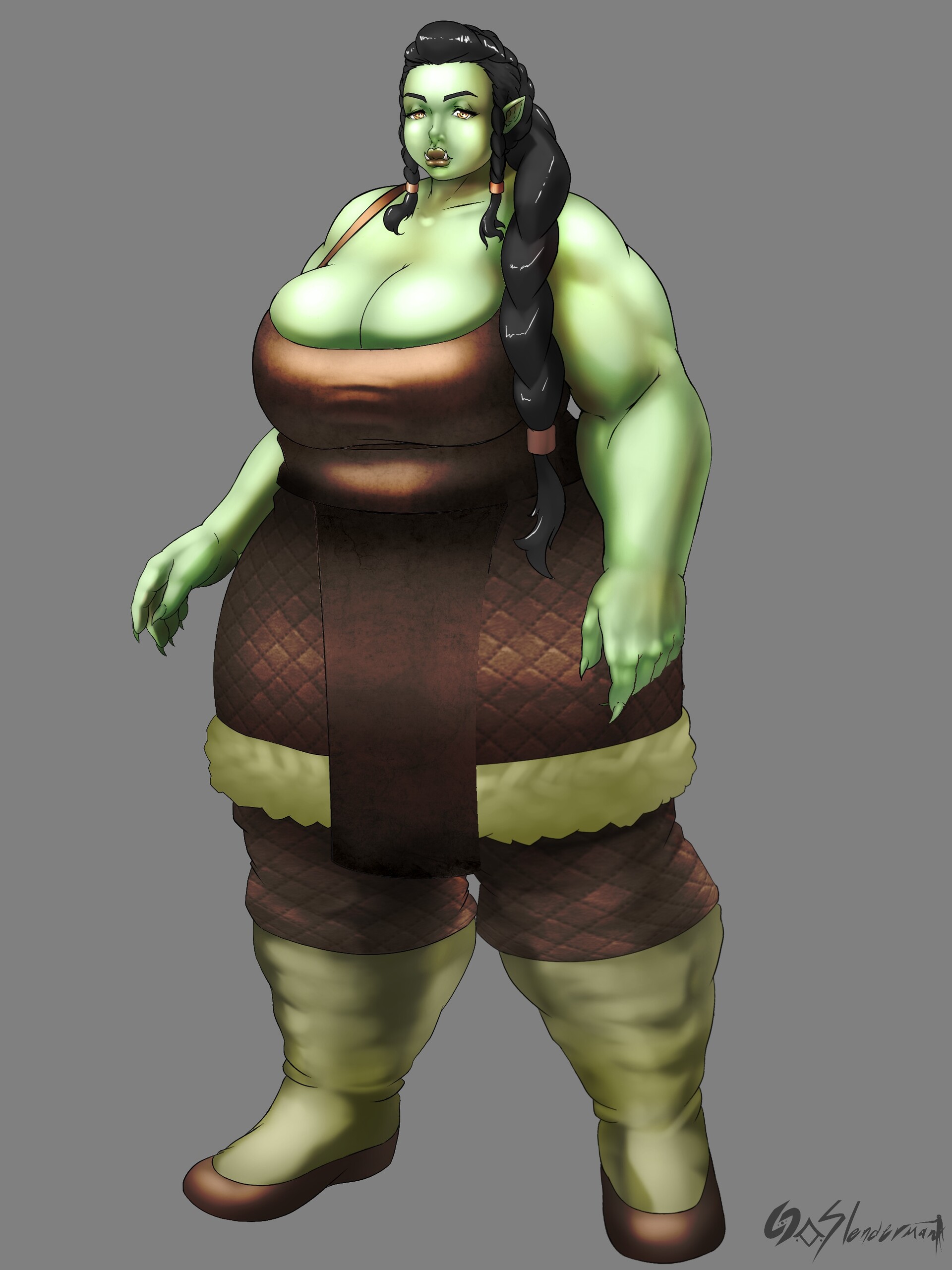 ArtStation - Female Orc Tavern Owner Character Concept