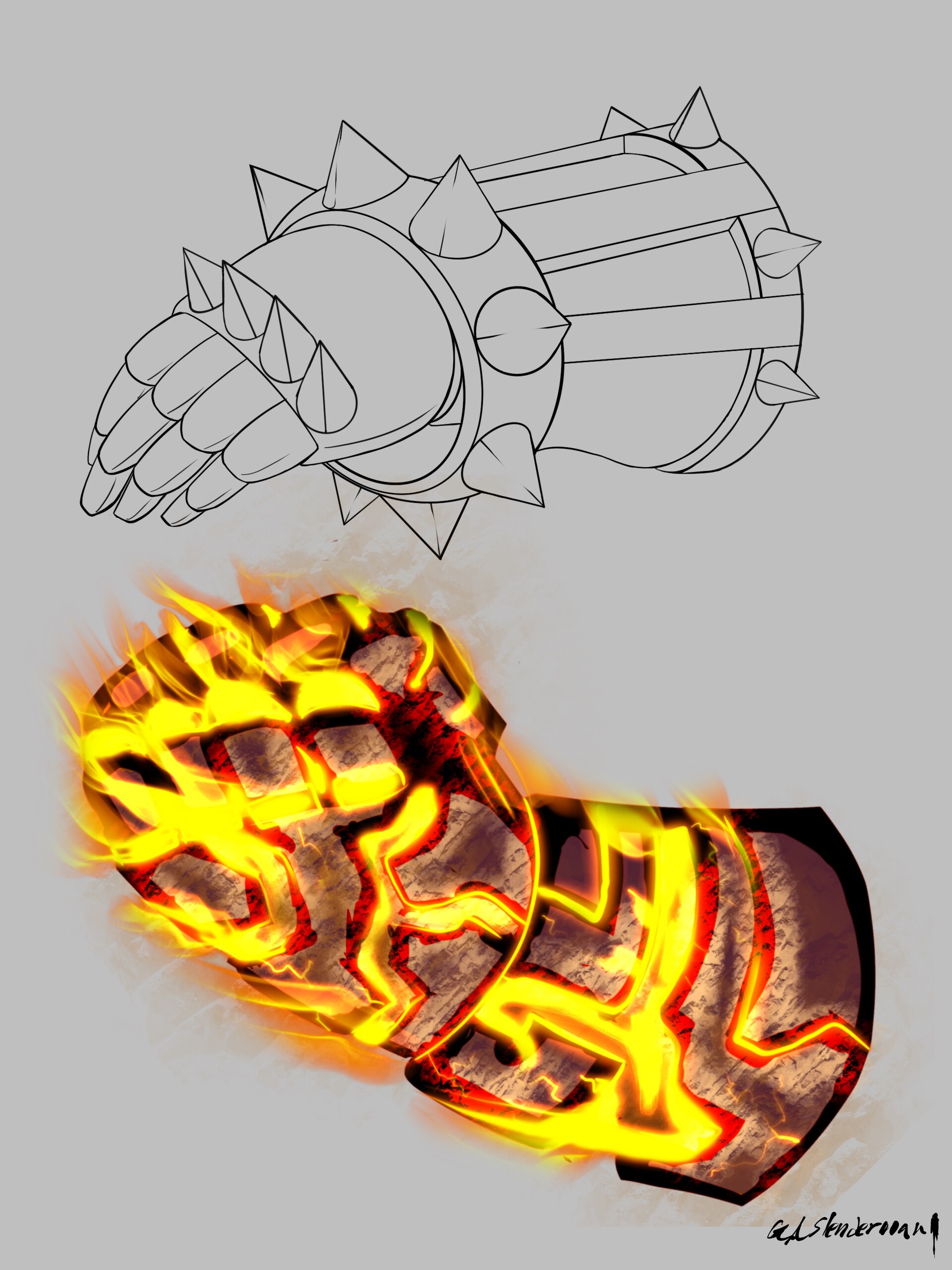 ArtStation - Gauntlets Magic Item Sketch