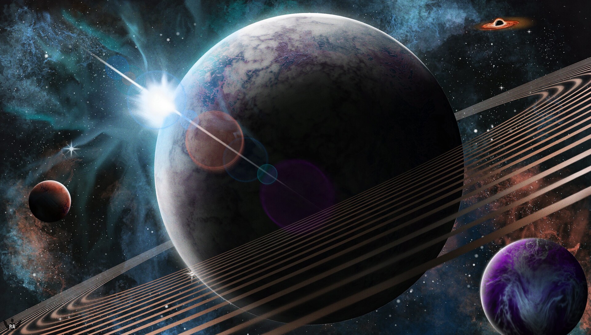 ArtStation - space painting in krita