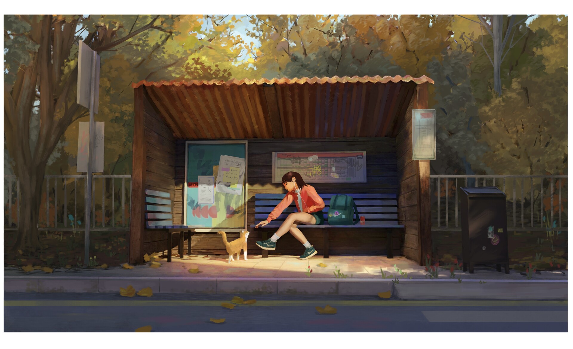 ArtStation - Bus stop
