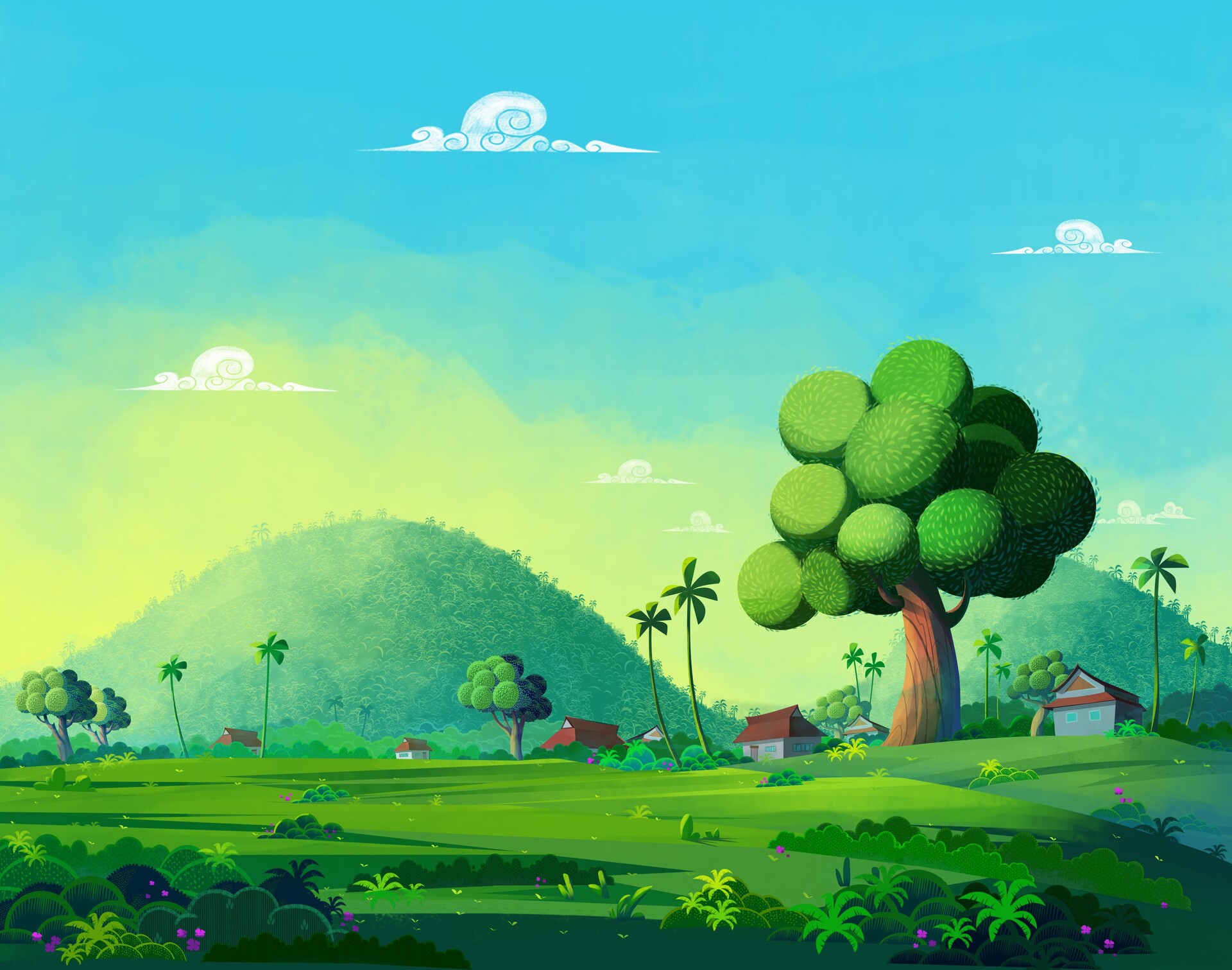 ArtStation - 2d background art