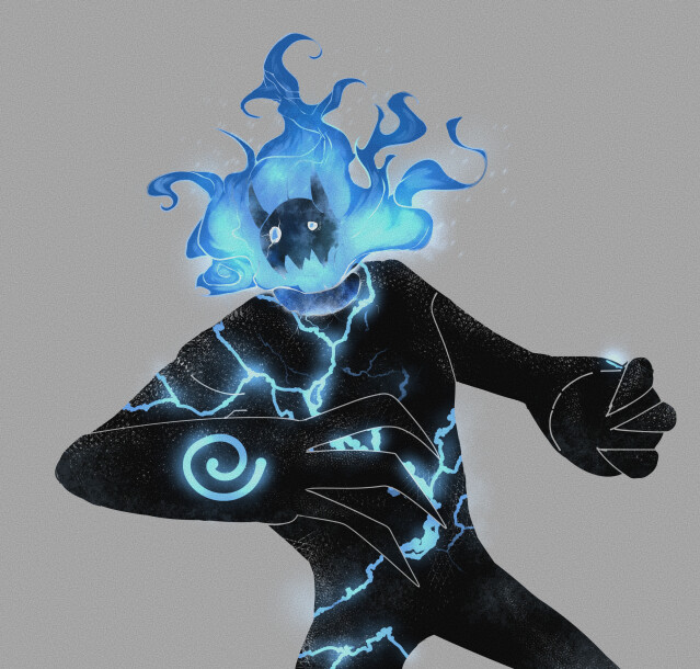 ArtStation - blue fire golem