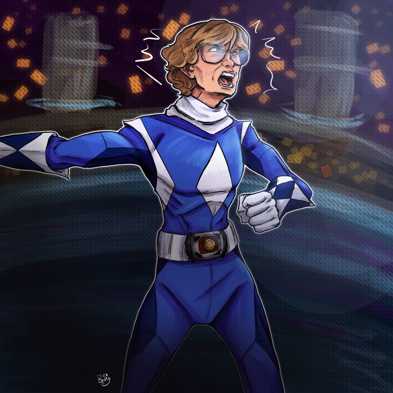 ArtStation - Power Rangers: Blue Ranger Expression Practice