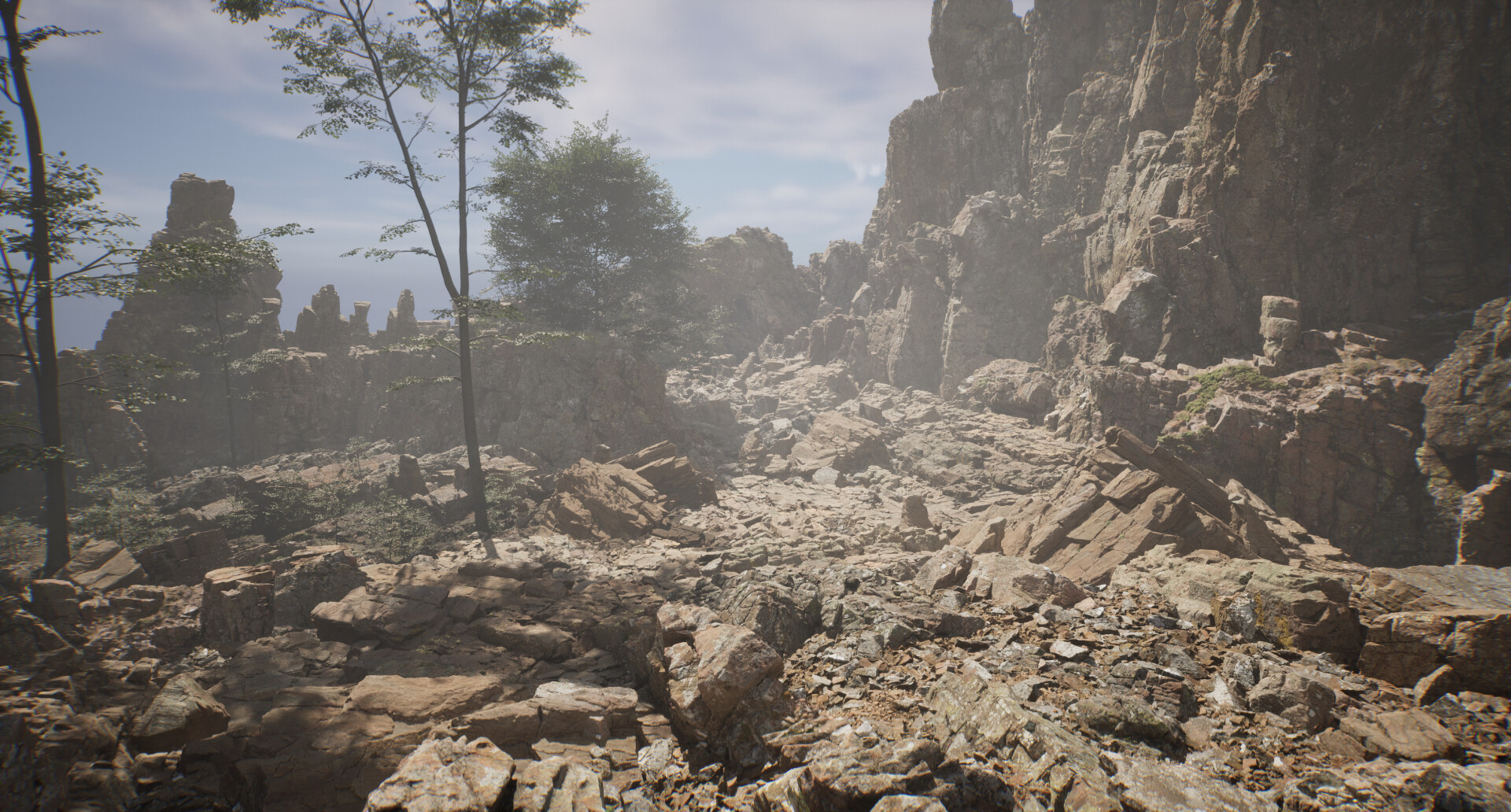 ArtStation - Nordic Rocky Land with Beech Trees [UE5.1.1 with Lumen and ...