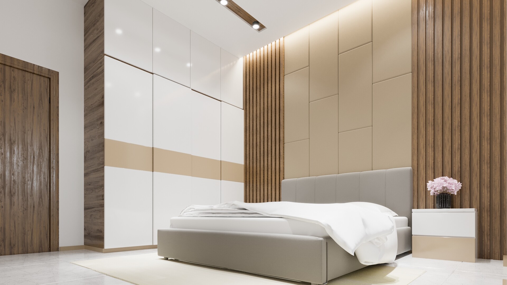 ArtStation - bedroom interior - backdrop 2 versions