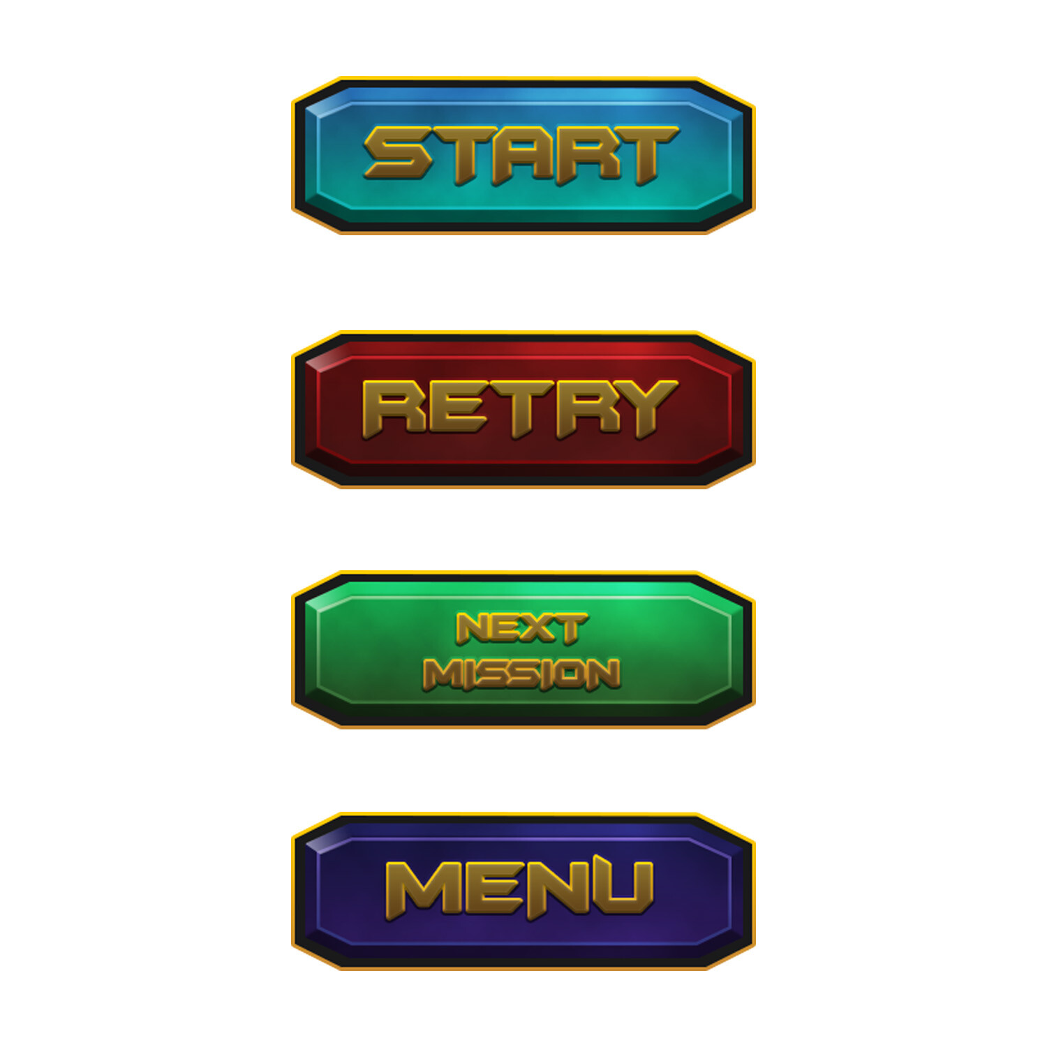 ArtStation - Mobile Game Buttons for User Interface