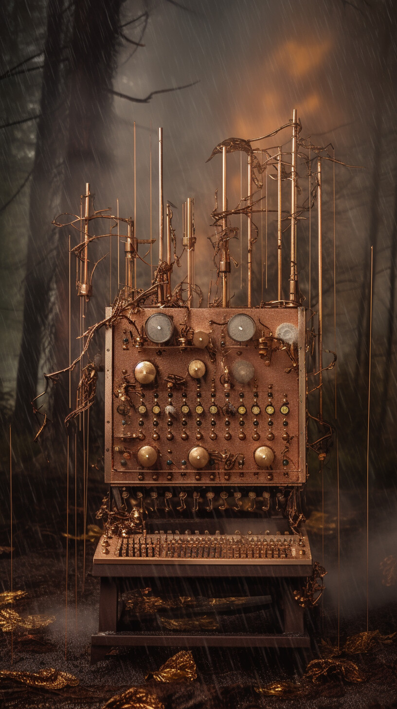 ArtStation - Forest abacus, a study of light and weather - AI-generated art