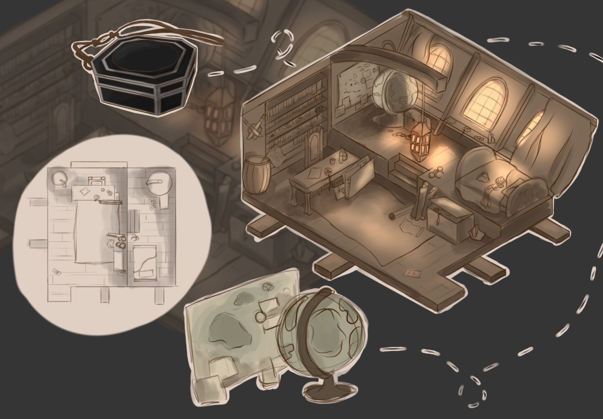 ArtStation - Concept room pirate