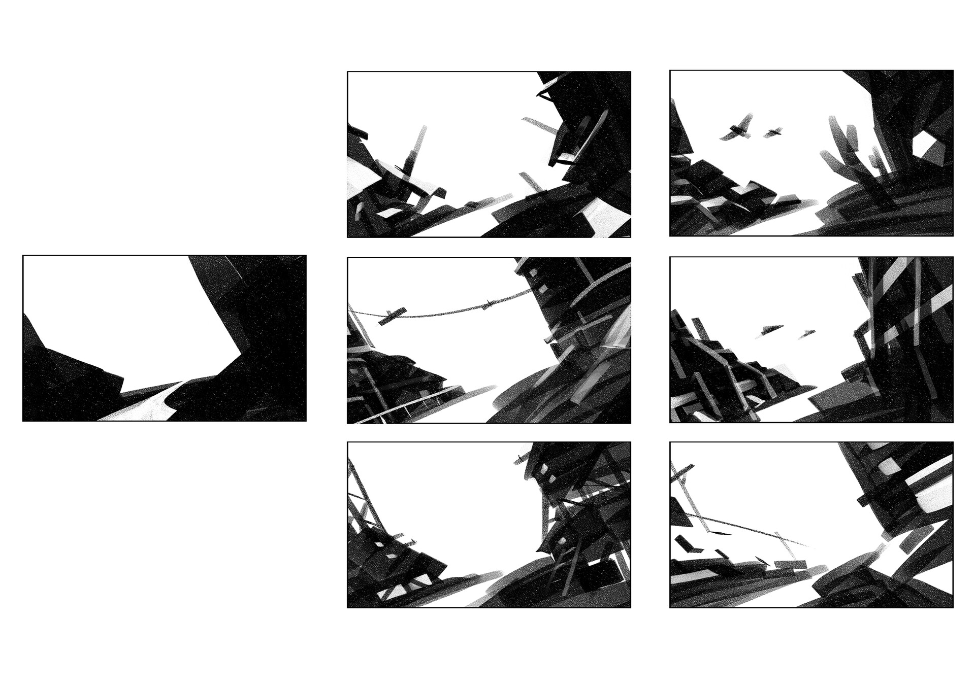 ArtStation - Environment Silhouette Concept Practice