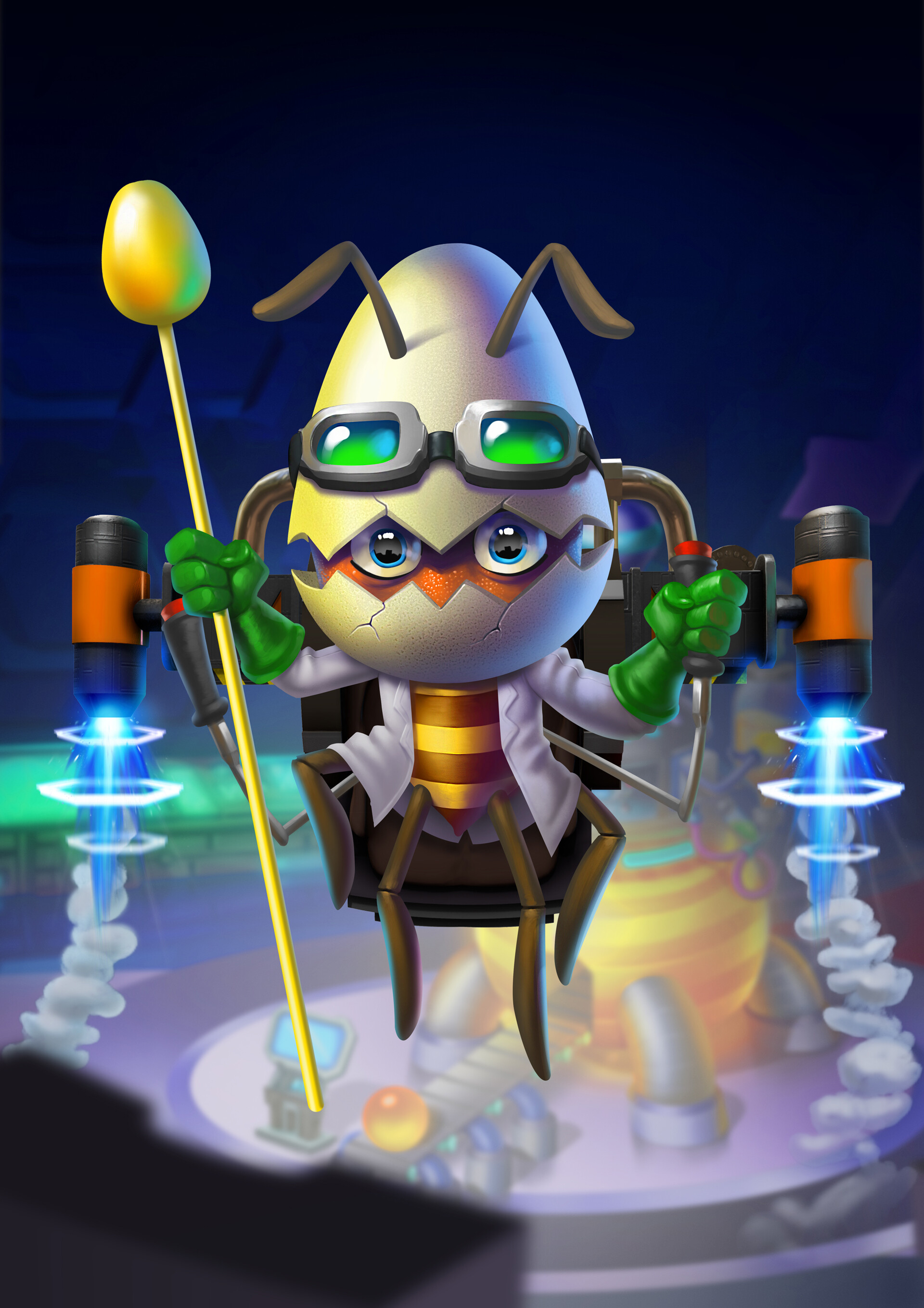 ArtStation - hatching machine character