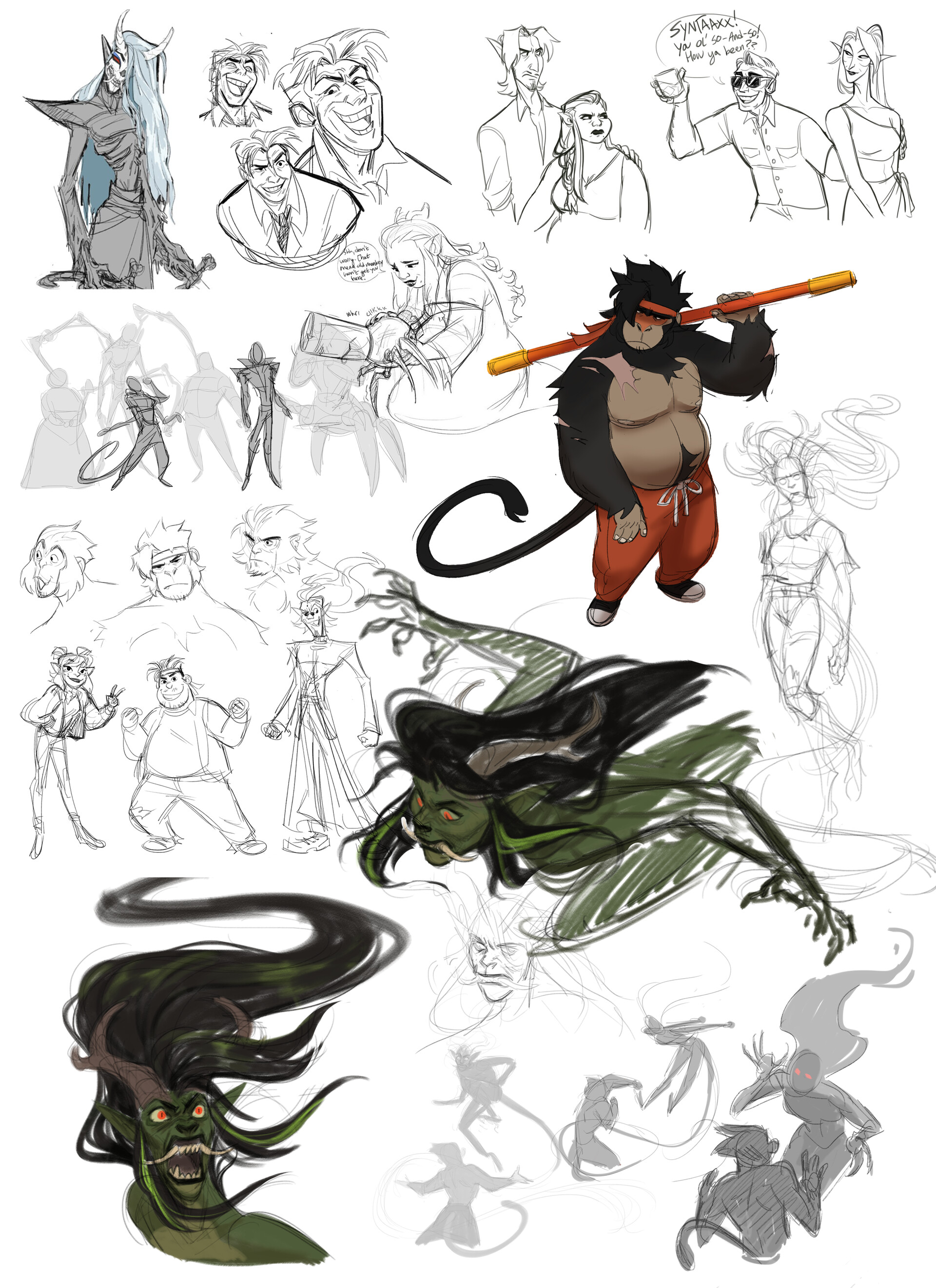 ArtStation - lego monkey kid doodles