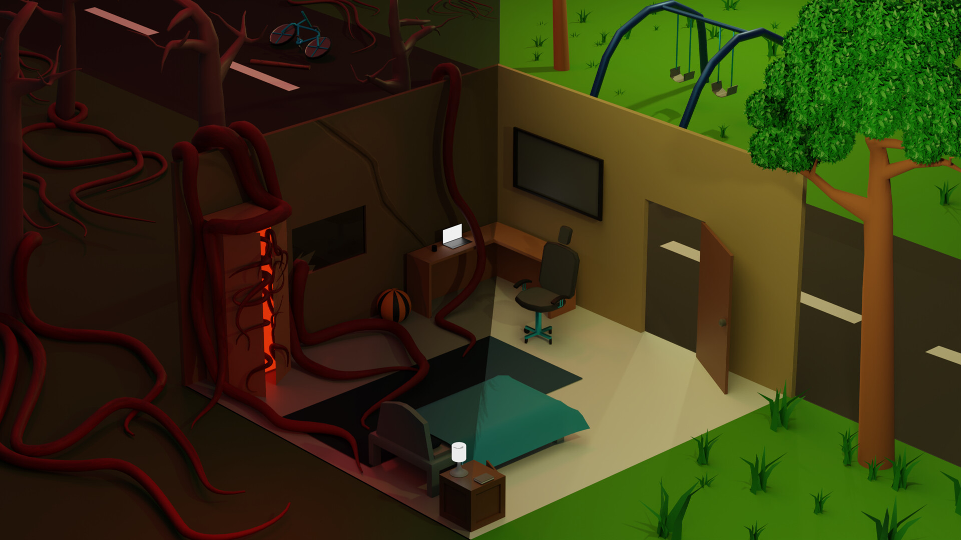 ArtStation - Stranger Things Room