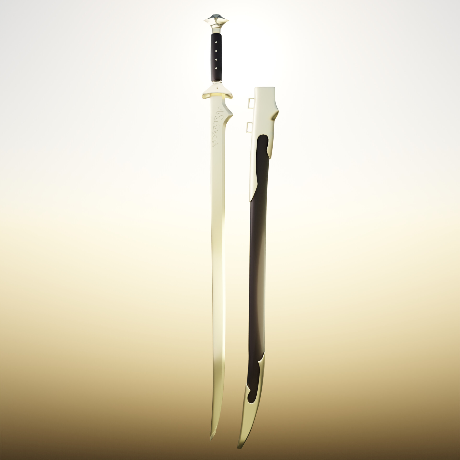 ArtStation - SpeedRun Of a Blender Event of My University Golden Sword