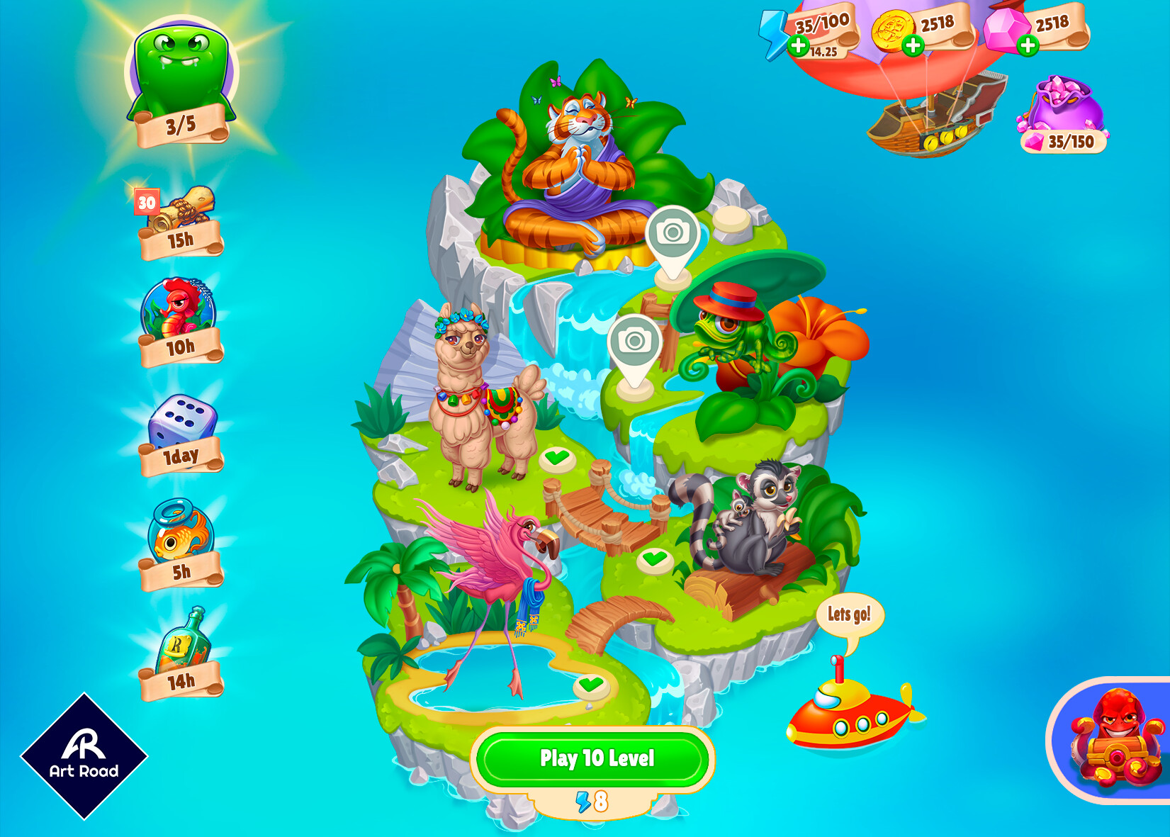 ArtStation - The animals on the island