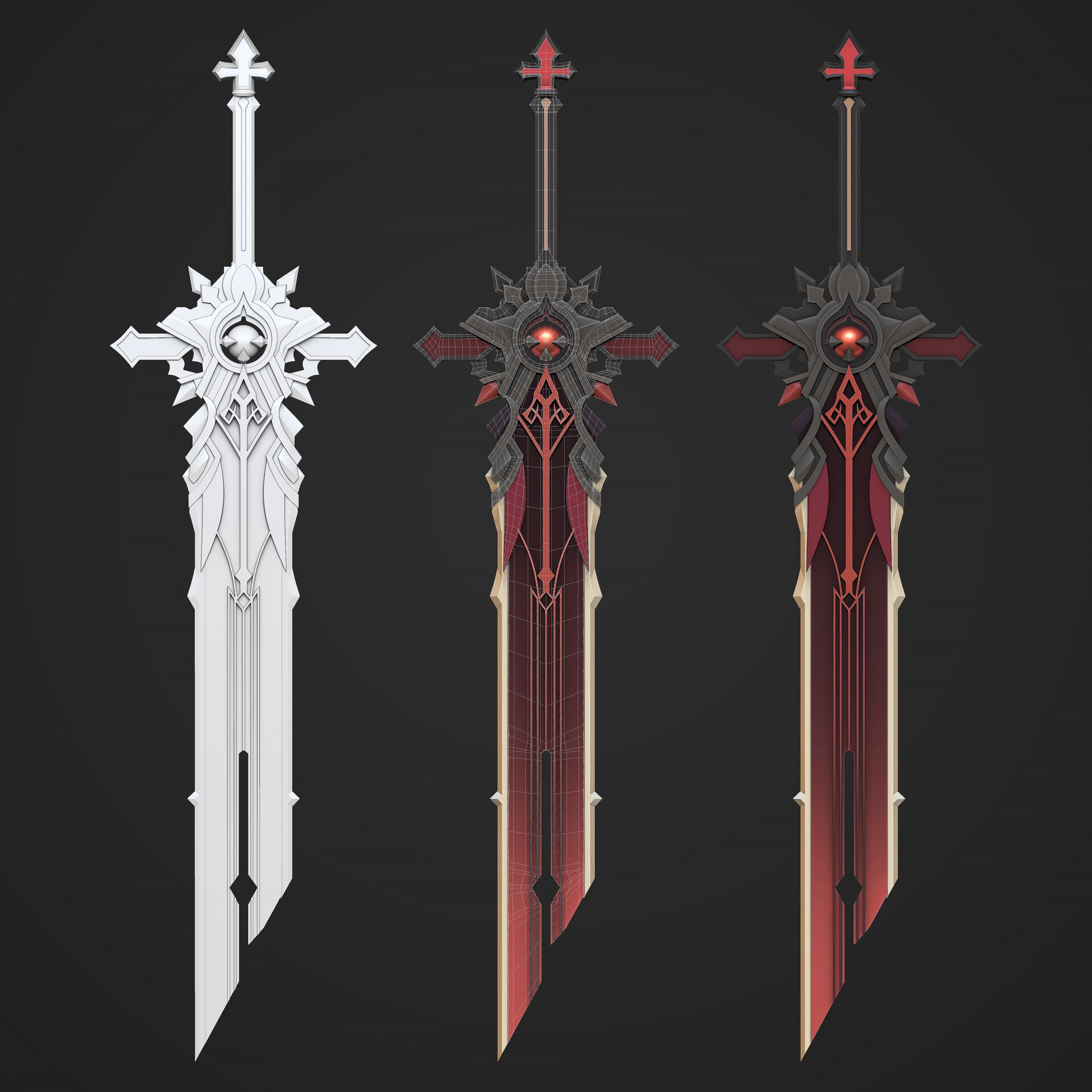 ArtStation - Sword of Diluc - wolf's gravestone